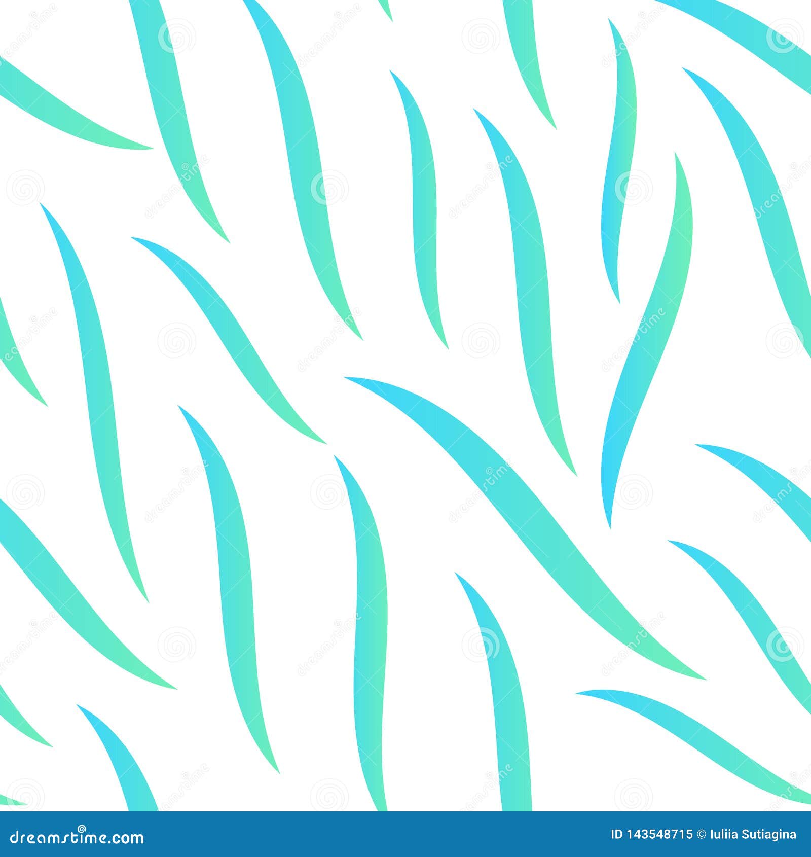 Water Waves Seamless Pattern, Curve Lines. Multycolor Rhythmic Waves ...