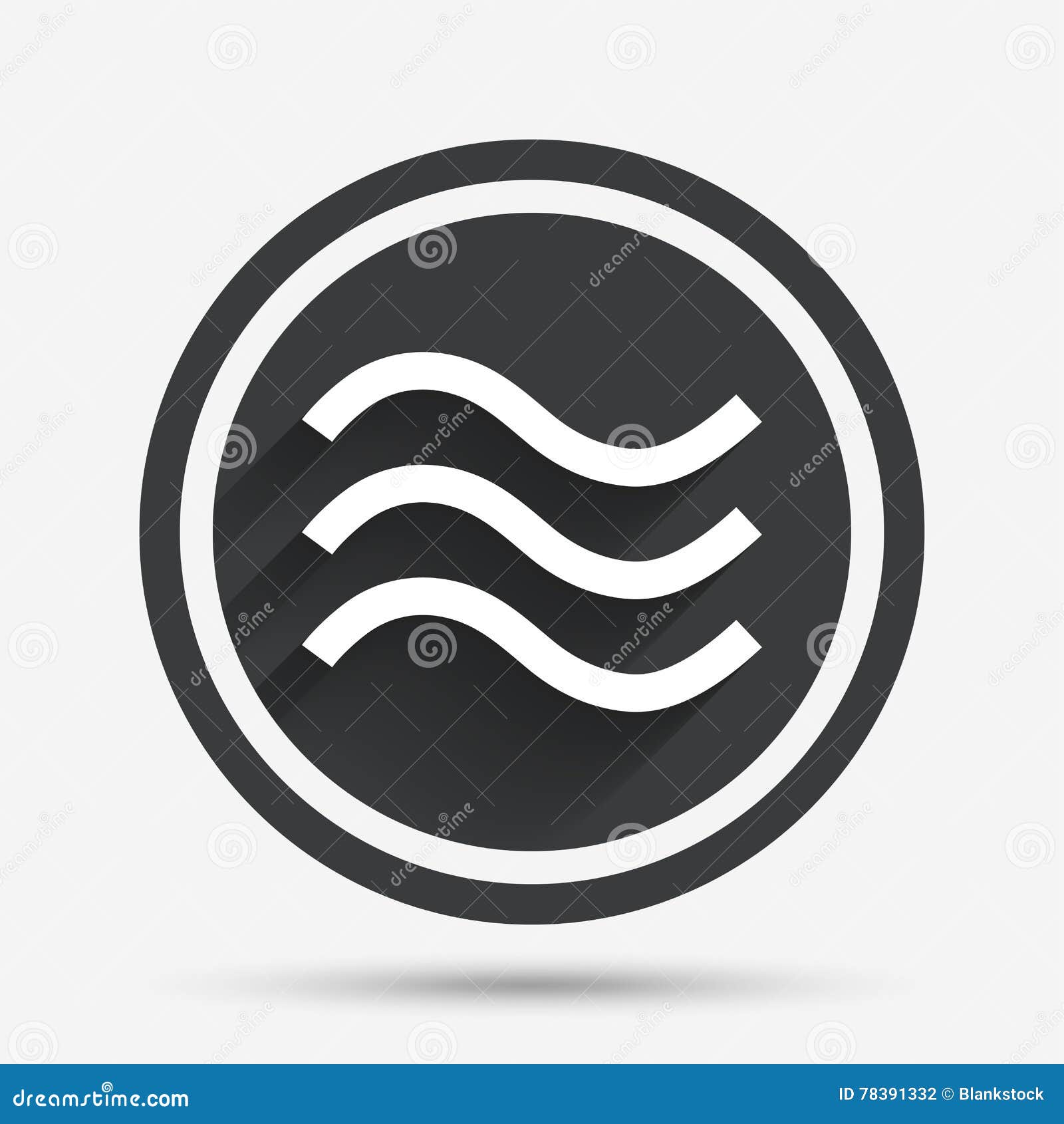 Water Waves Sign Icon. Flood Symbol Stock Vector - Illustration of ...