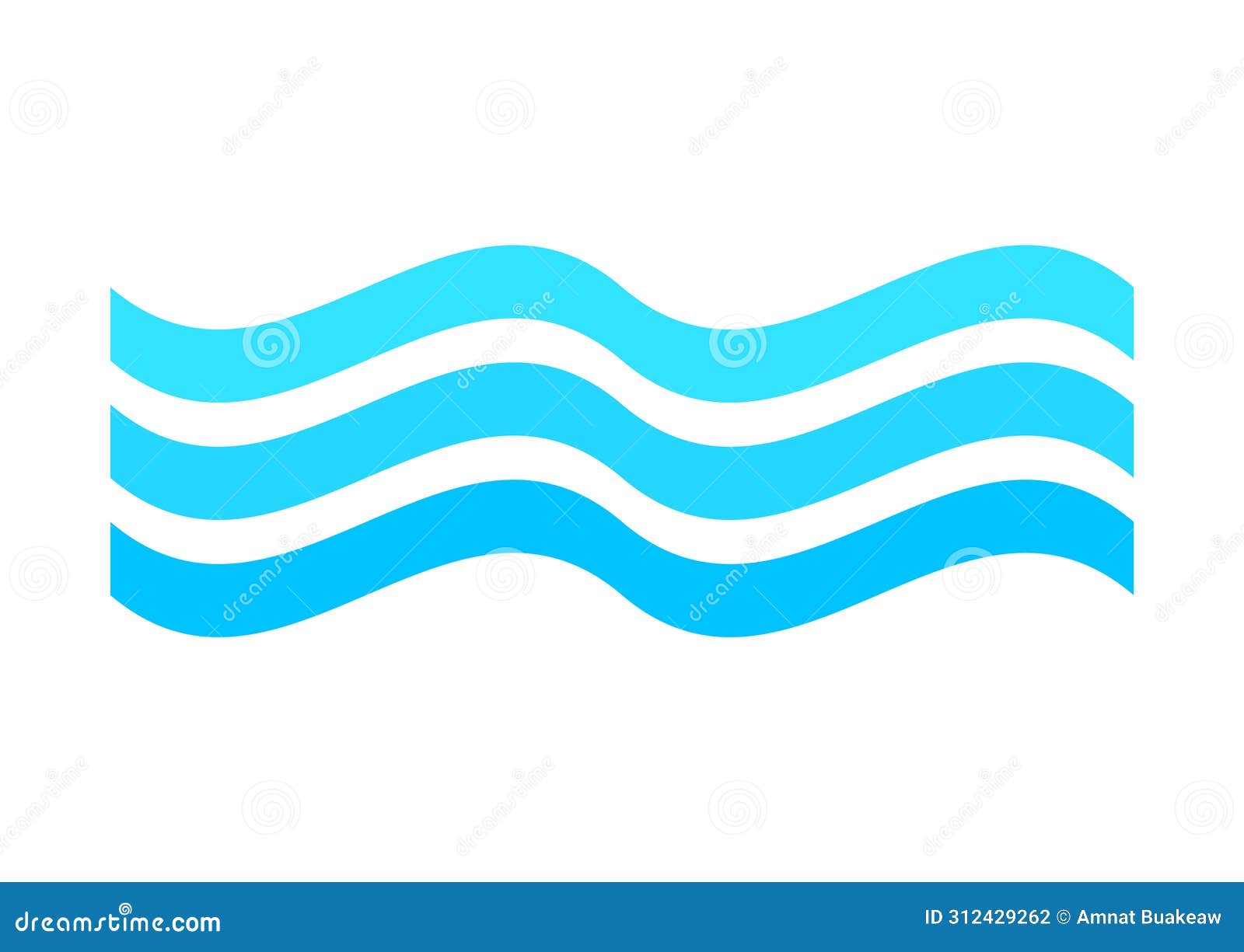 Water Waves Stripe, Marine Seamless Pattern Blue Waves, Water Wave ...