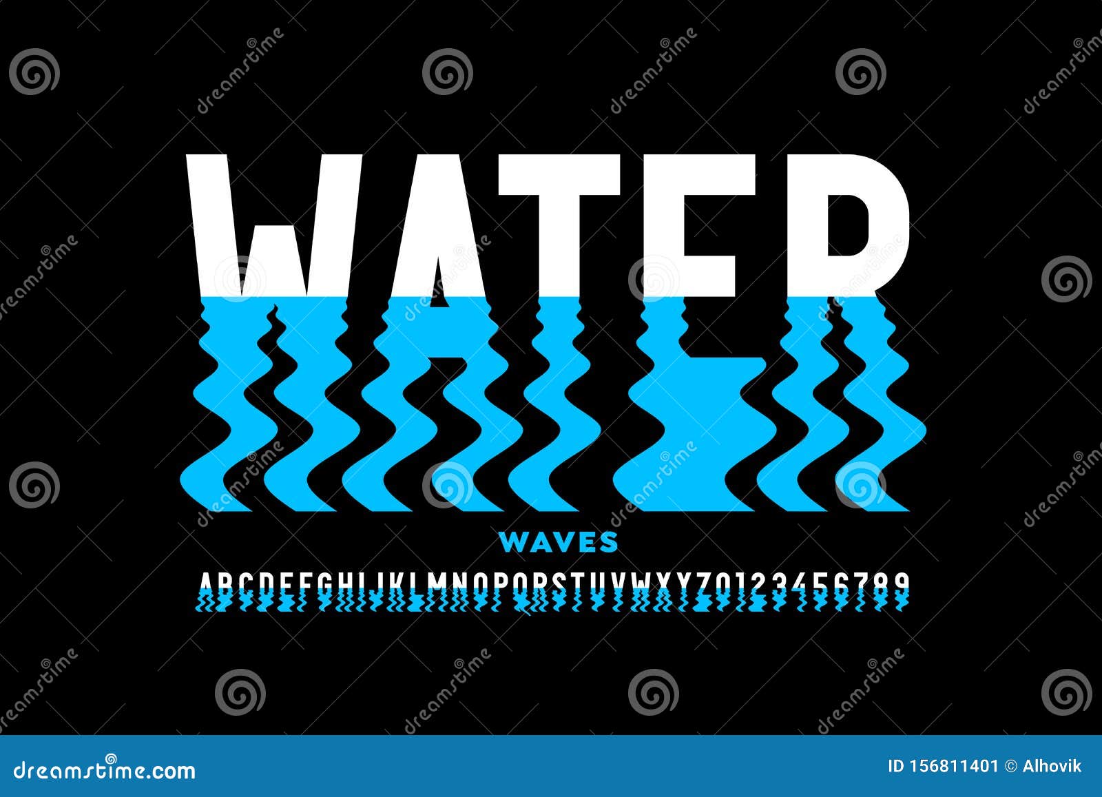 Water Waves Style Font Design, Ripple Effect Alphabet Stock Vector ... Water Waves Style Font Design, Ripple Effect Alphabet Stock Vector ...