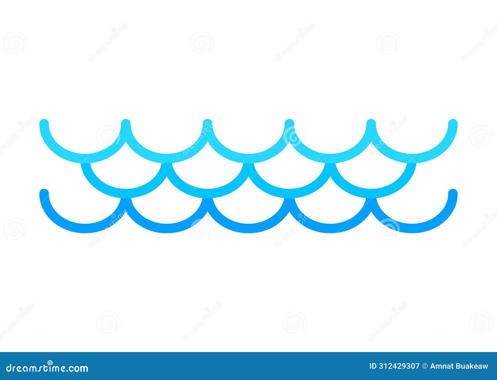 Water Waves Symbol, Wave Water Ripple Flow for Graphic, Water Splash ...
