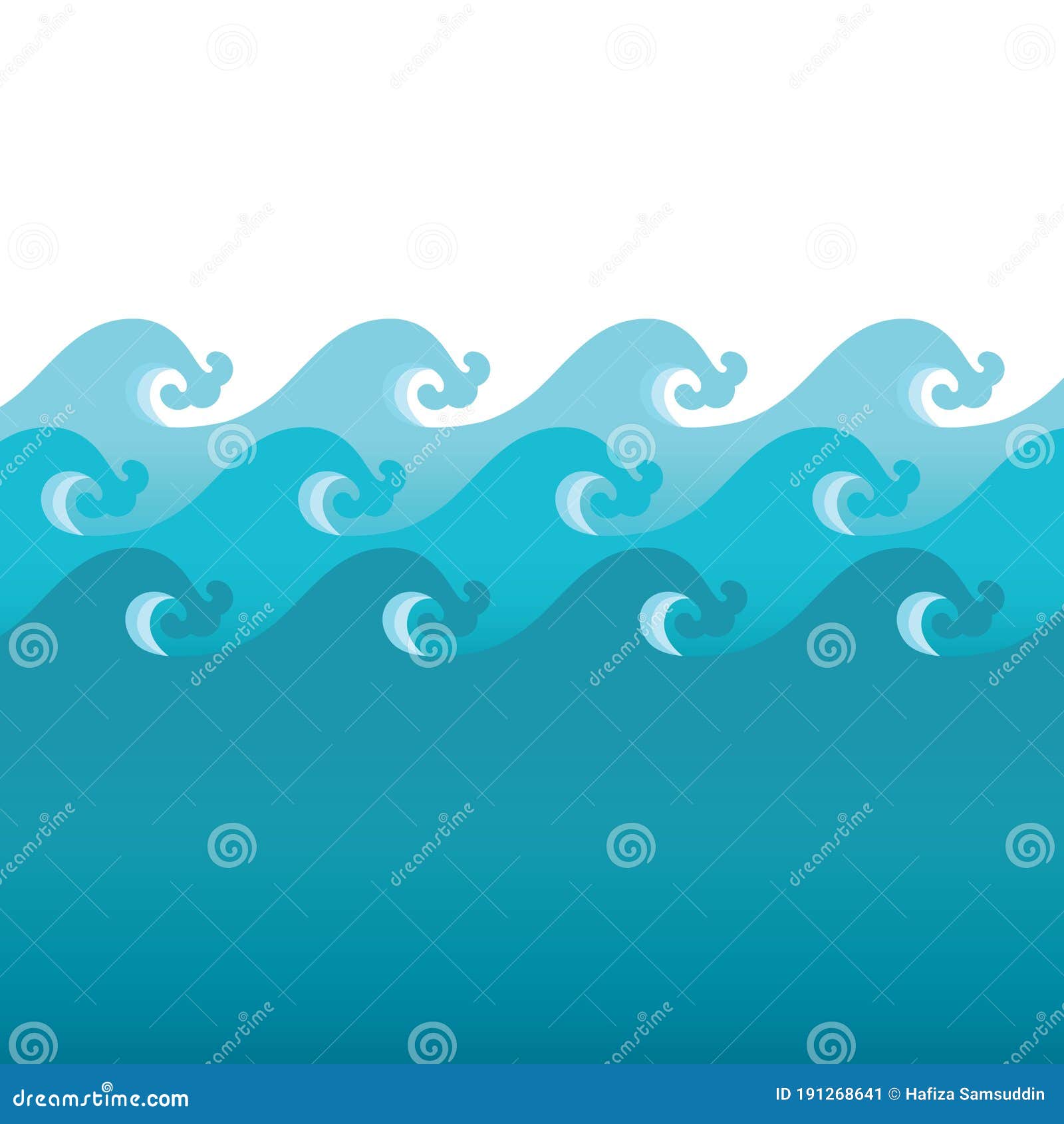 Water Waves. Vector Illustration Decorative Design Stock Vector ...