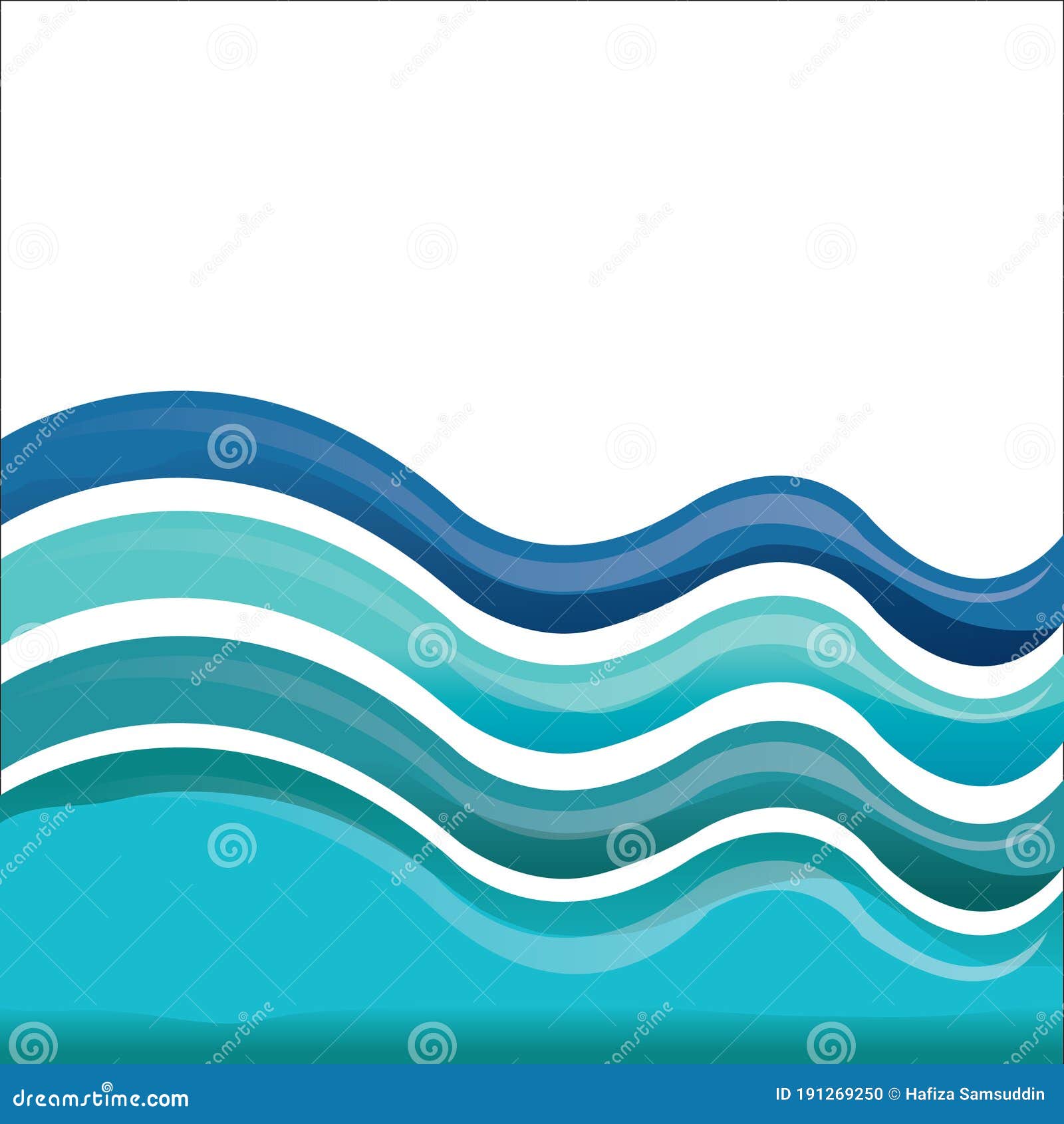 Water Waves. Vector Illustration Decorative Design Stock Vector ...