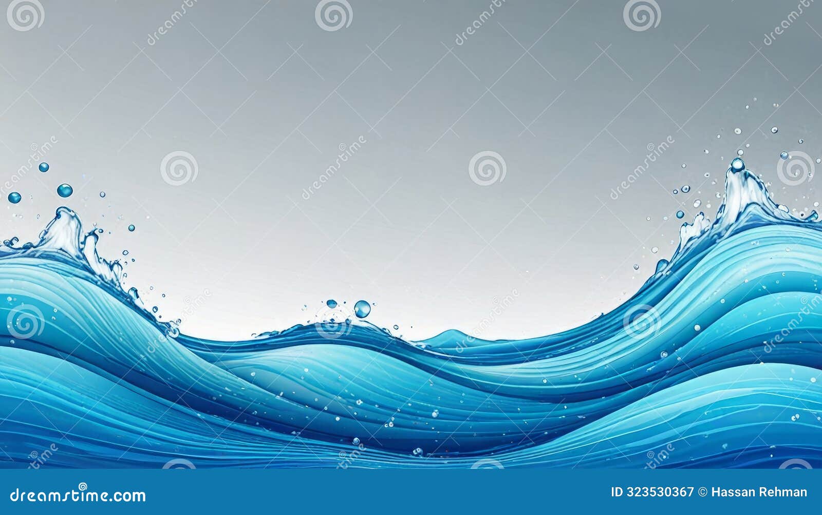 Water Waves Wave Banner Background Stock Illustration - Illustration of ...