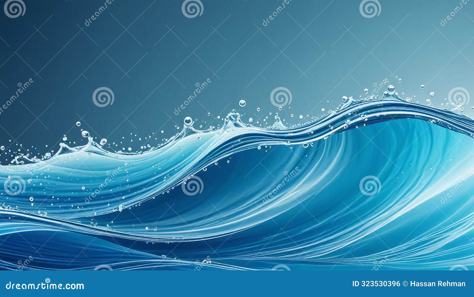 Water Waves Wave Banner Background Stock Illustration - Illustration of ...