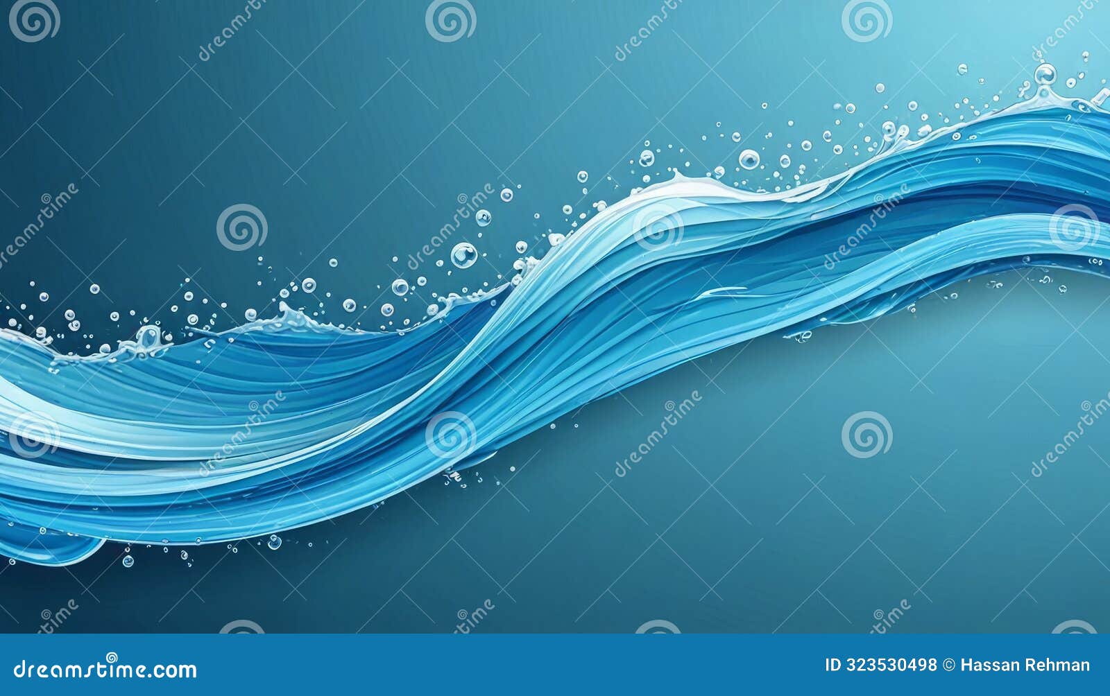 Water Waves Wave Banner Background Stock Illustration - Illustration of ...