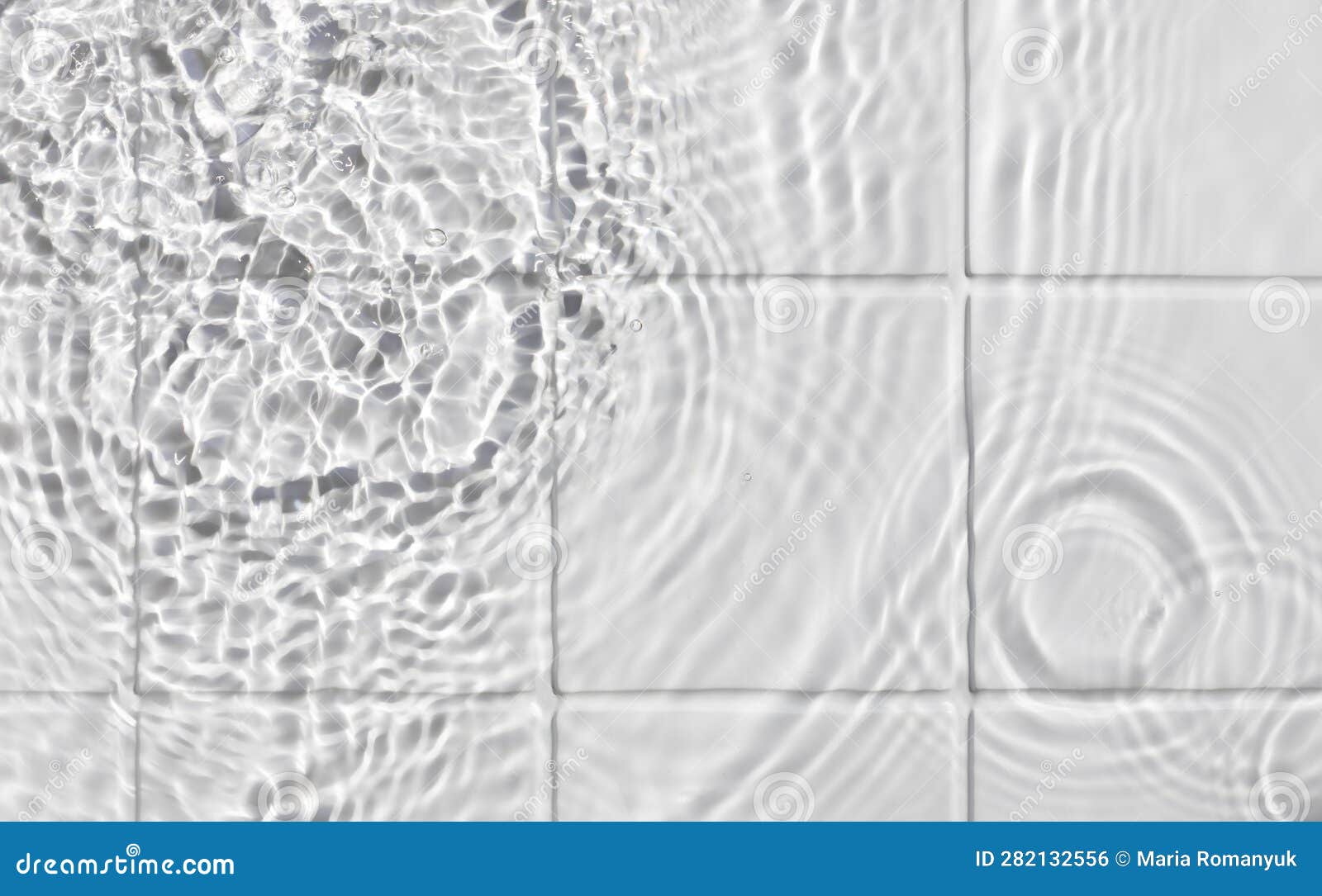 Water Wavy Texture on the White Tile Background Stock Photo - Image of ...