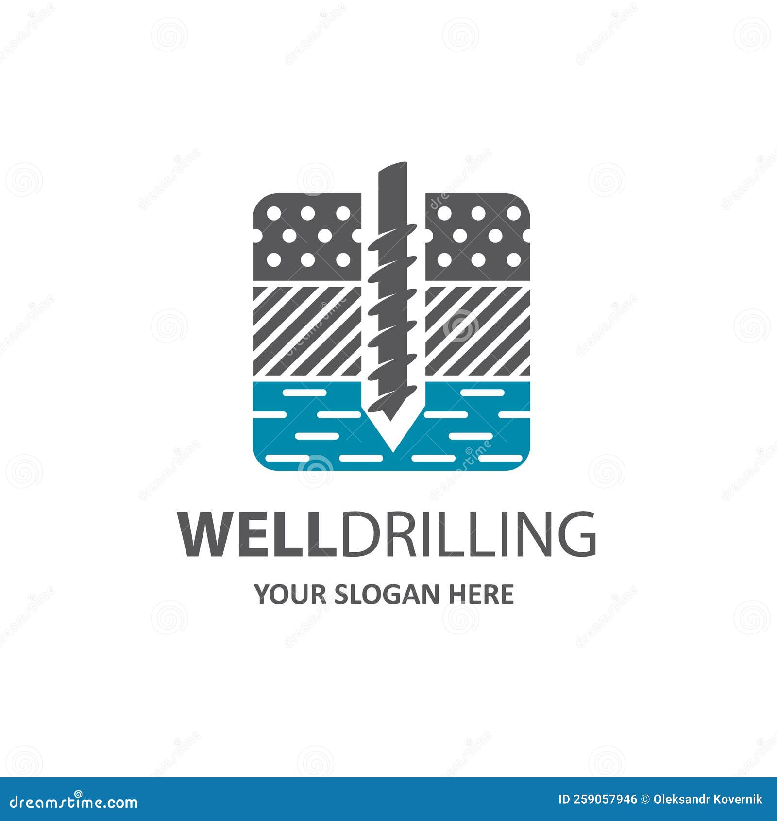 Water well drilling stock vector. Illustration of background - 259057946