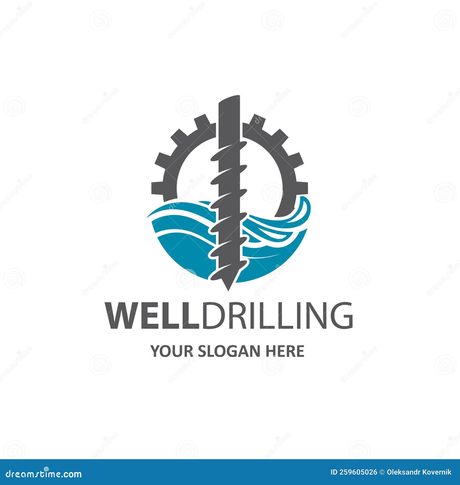 Well Drilling, Water Borehole Icon Vector Illustration | CartoonDealer ...