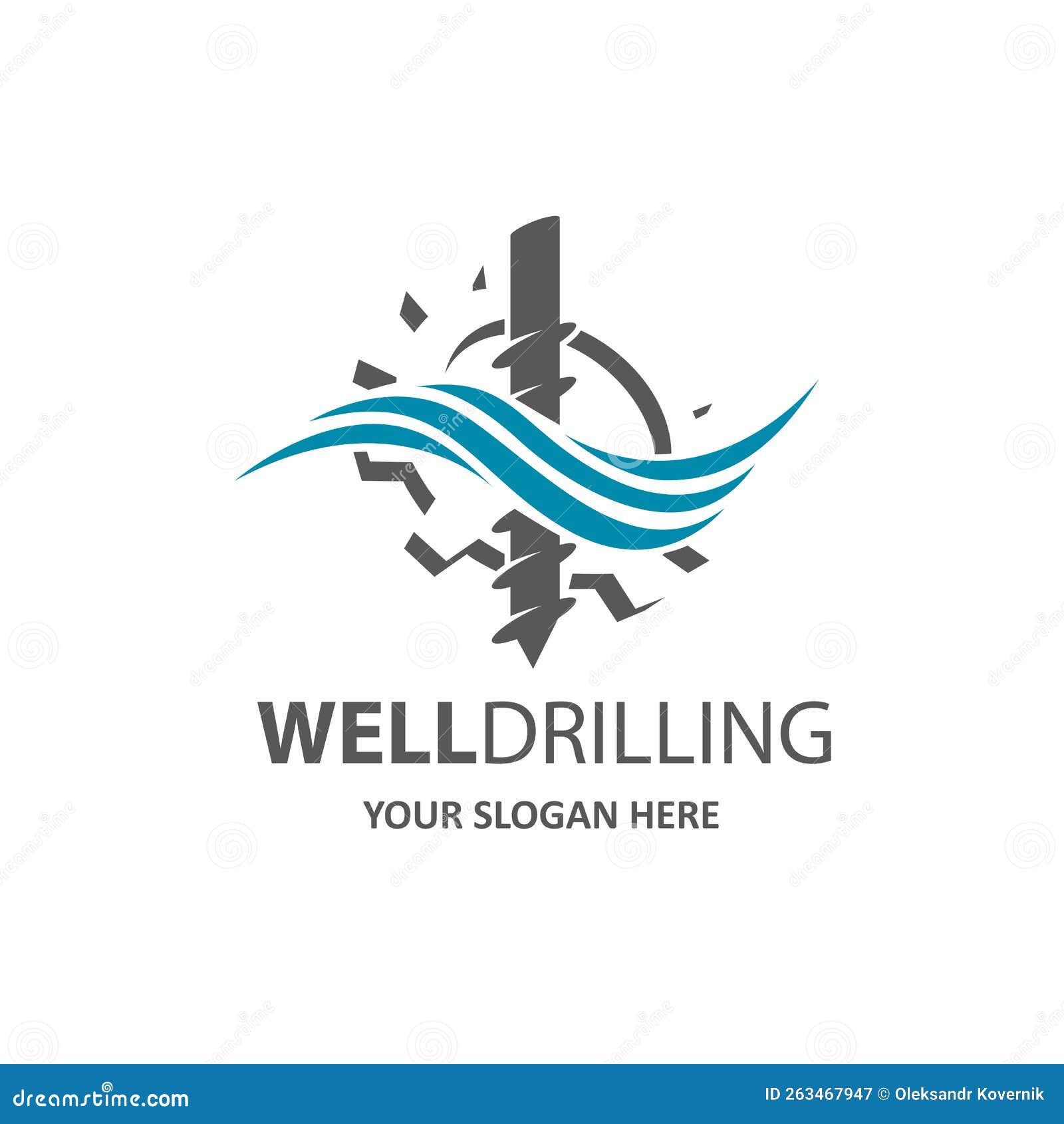 Water well drilling stock vector. Illustration of sign - 263467947