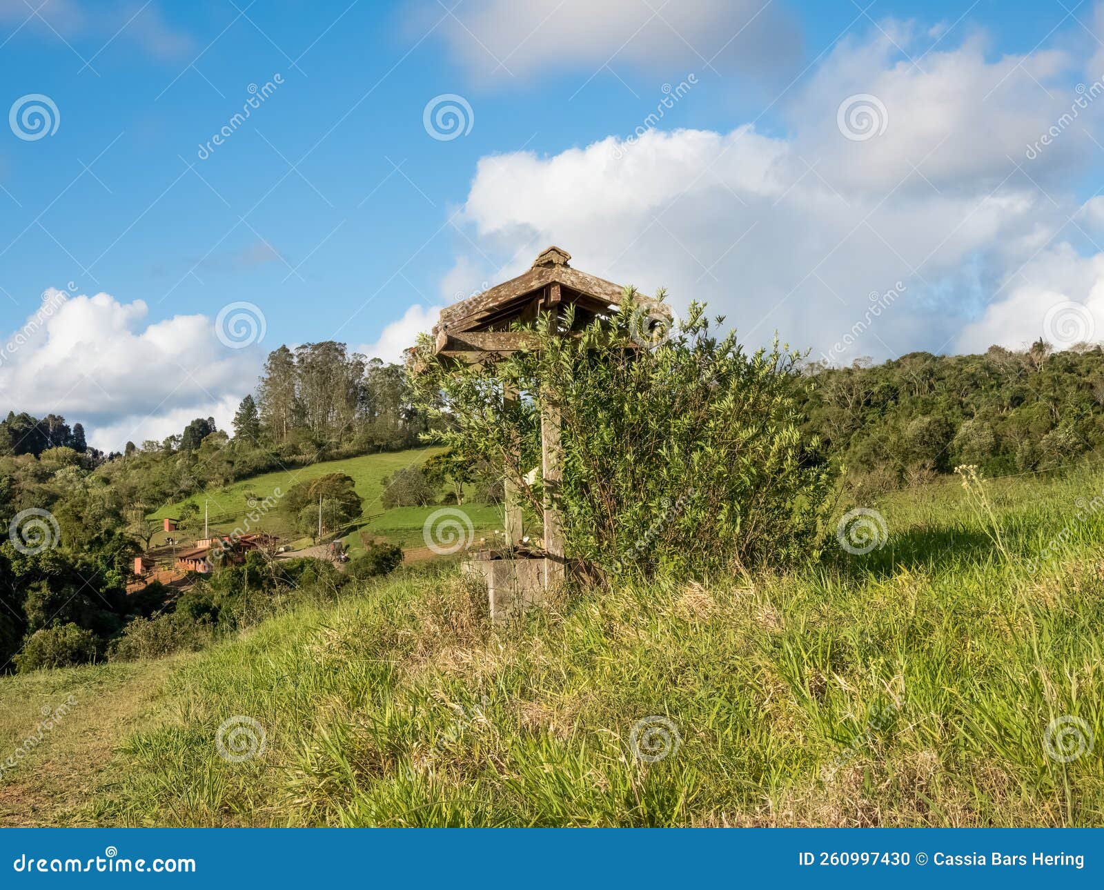 Water well on a field stock photo. Image of ancient - 260997430