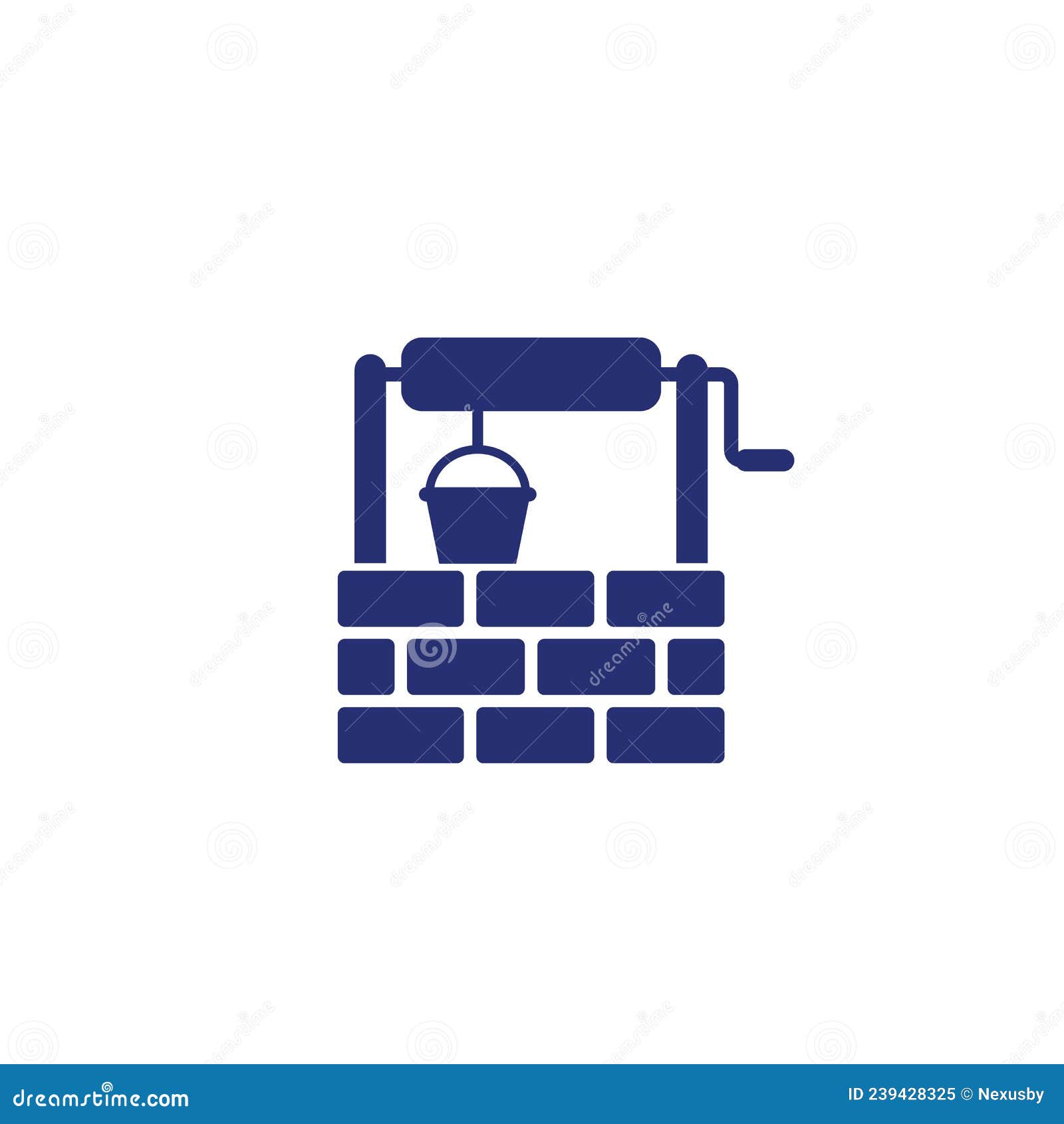 Water Well Icon Isolated on White Stock Vector - Illustration of hole ...