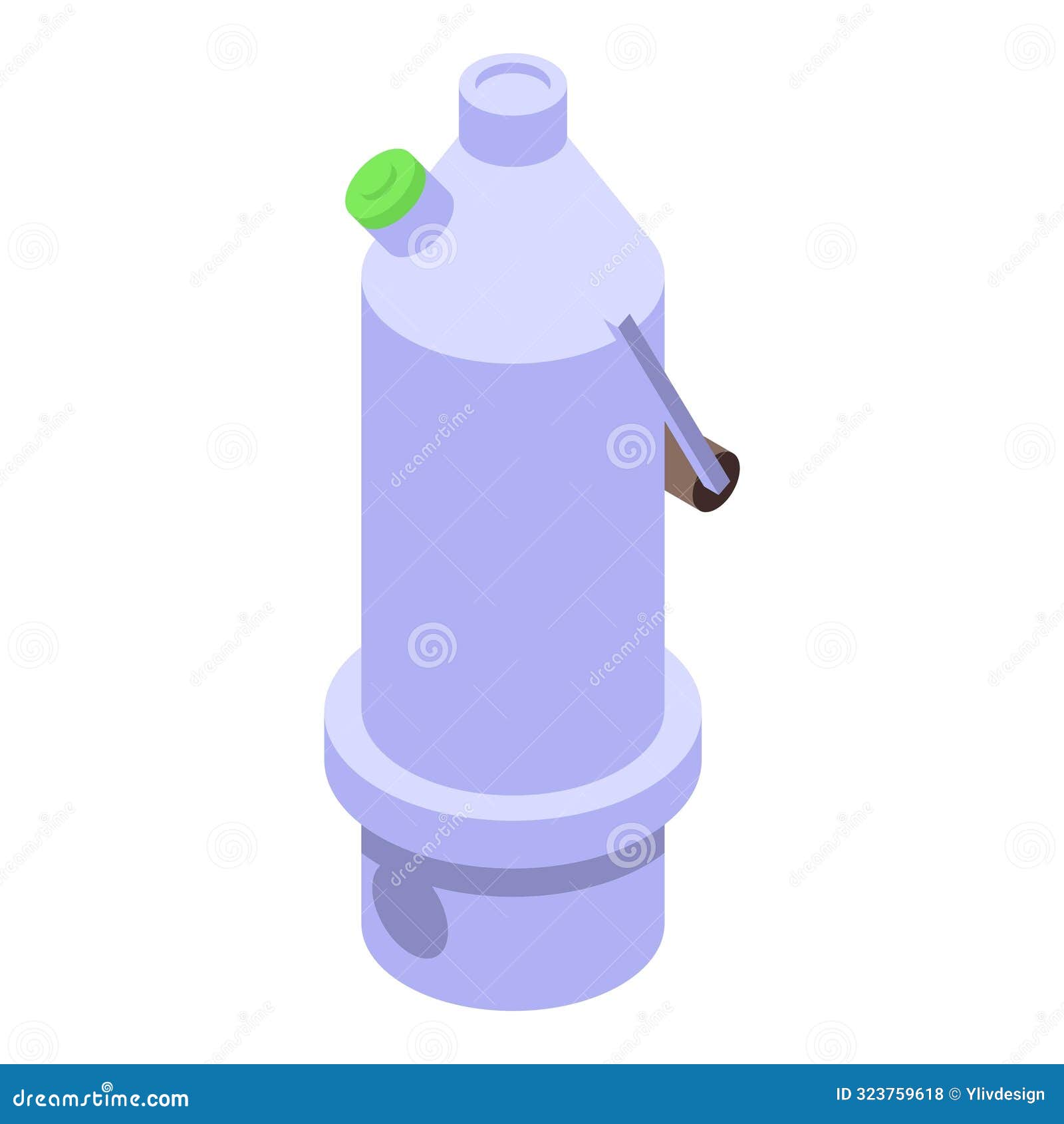 Water Well Isometric Icon Illustrating Water Extraction Stock ...