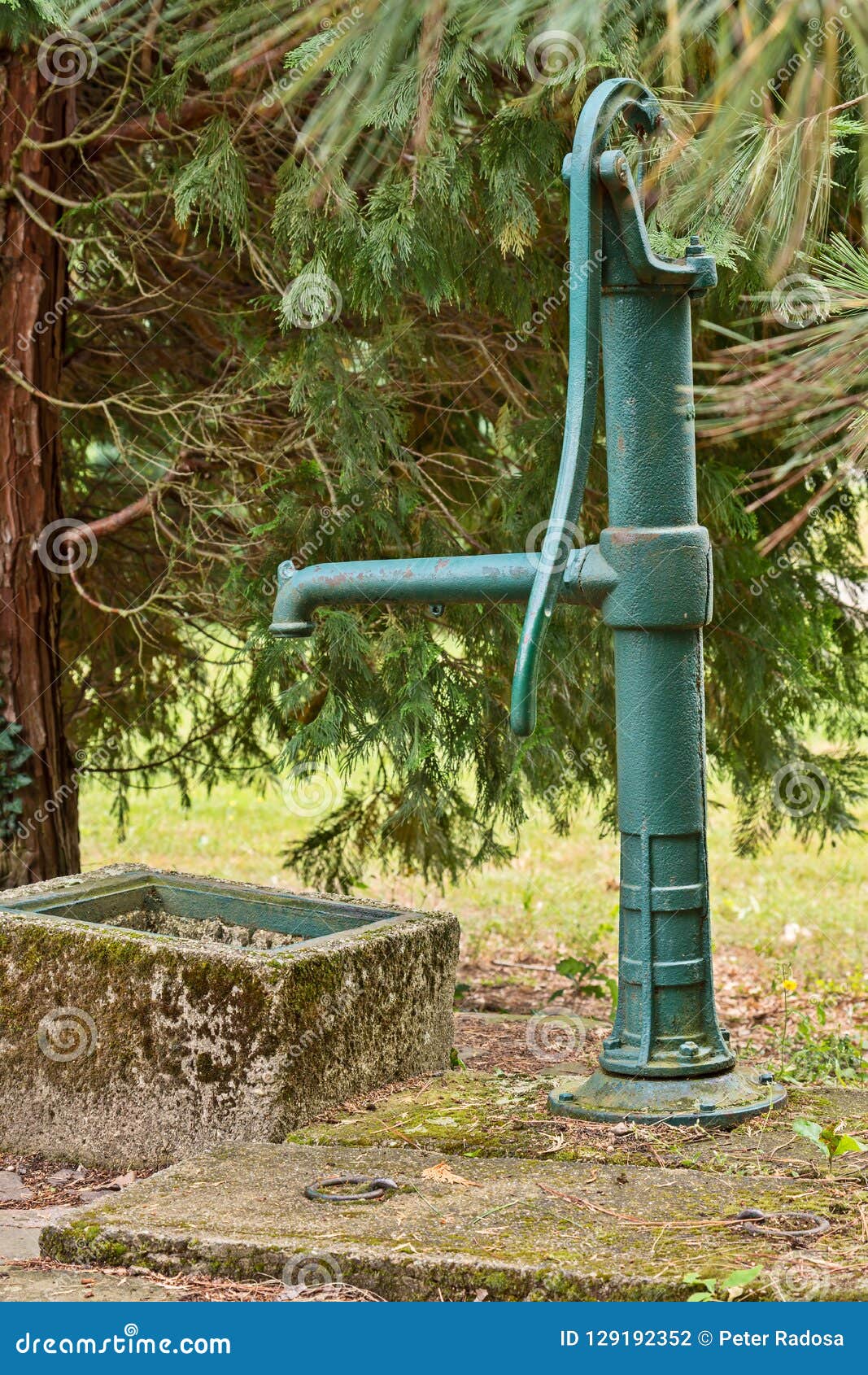 Water well in the park stock photo. Image of meadow - 129192352