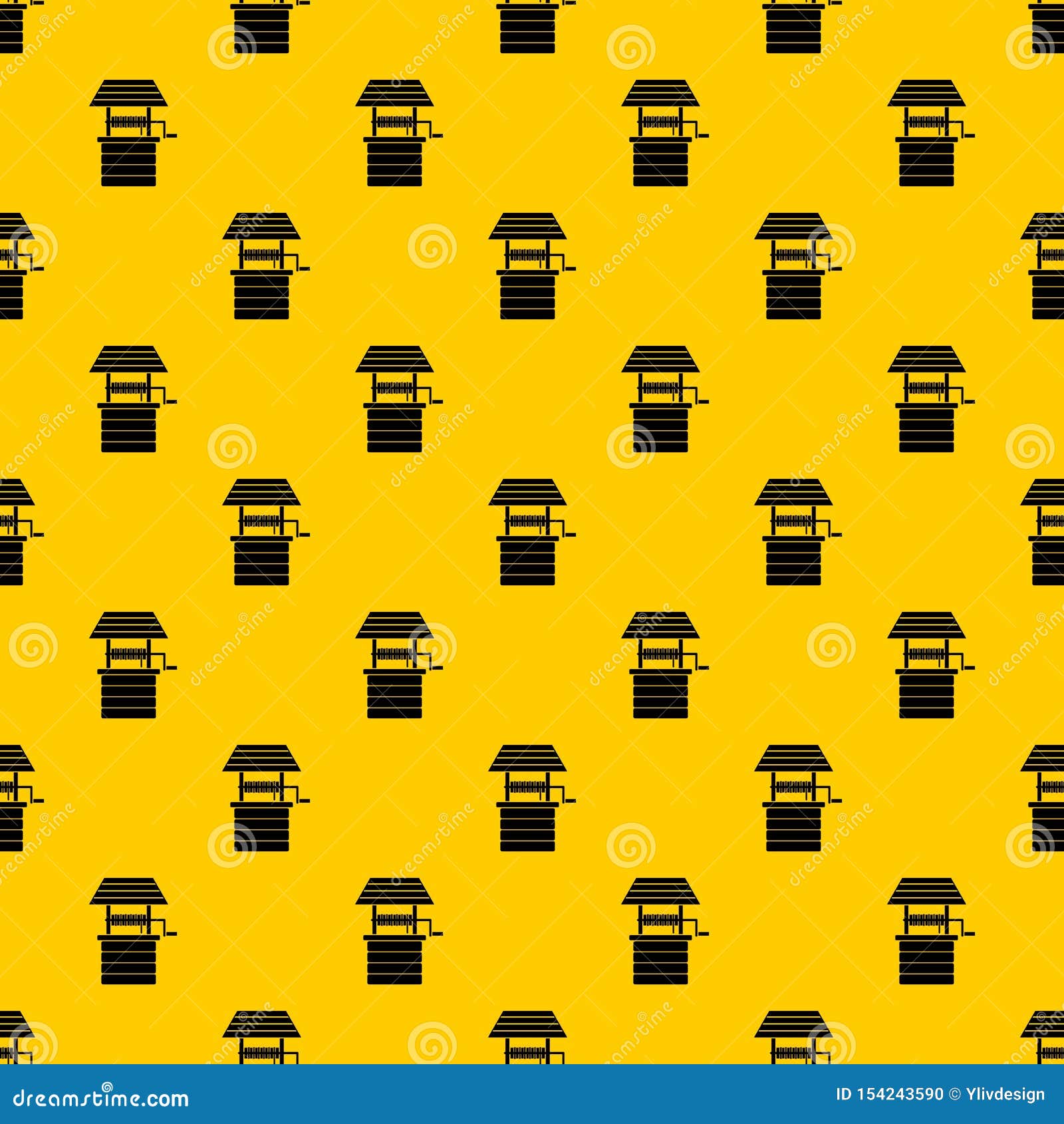 Water well pattern vector stock vector. Illustration of black - 154243590