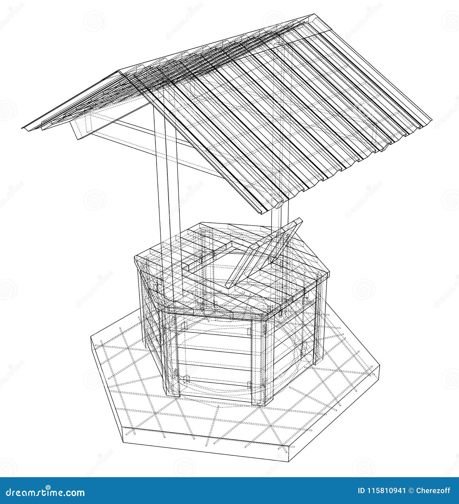 Water Well project. Vector stock vector. Illustration of source - 115810941