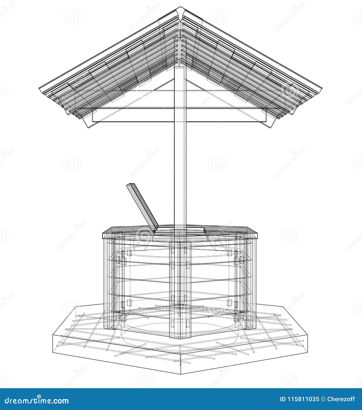 Water Well project. Vector stock vector. Illustration of vector - 115811035