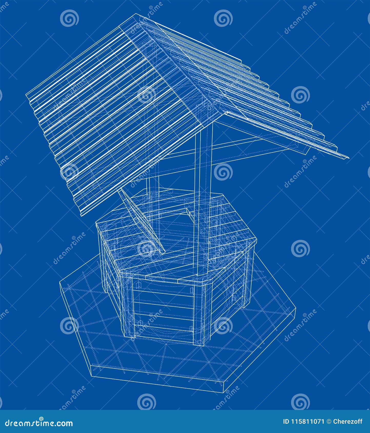 Water Well project. Vector stock vector. Illustration of traditional ...