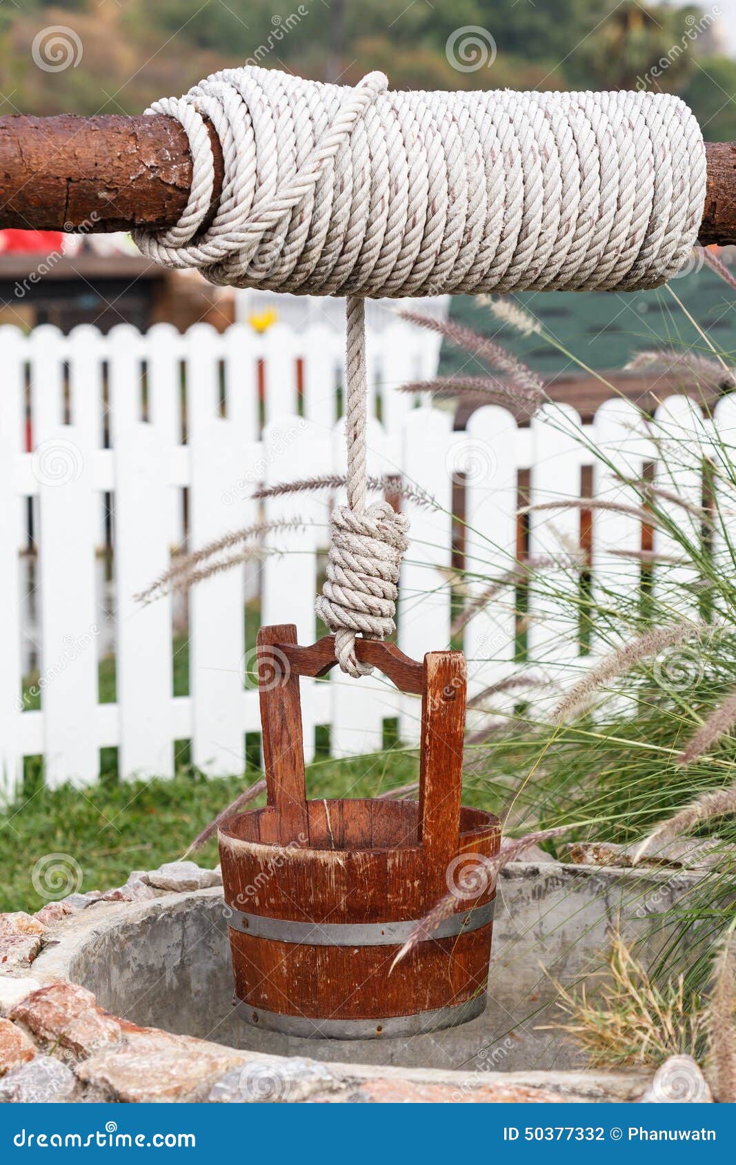 Water Well with Pulley stock photo. Image of tourism - 50377332