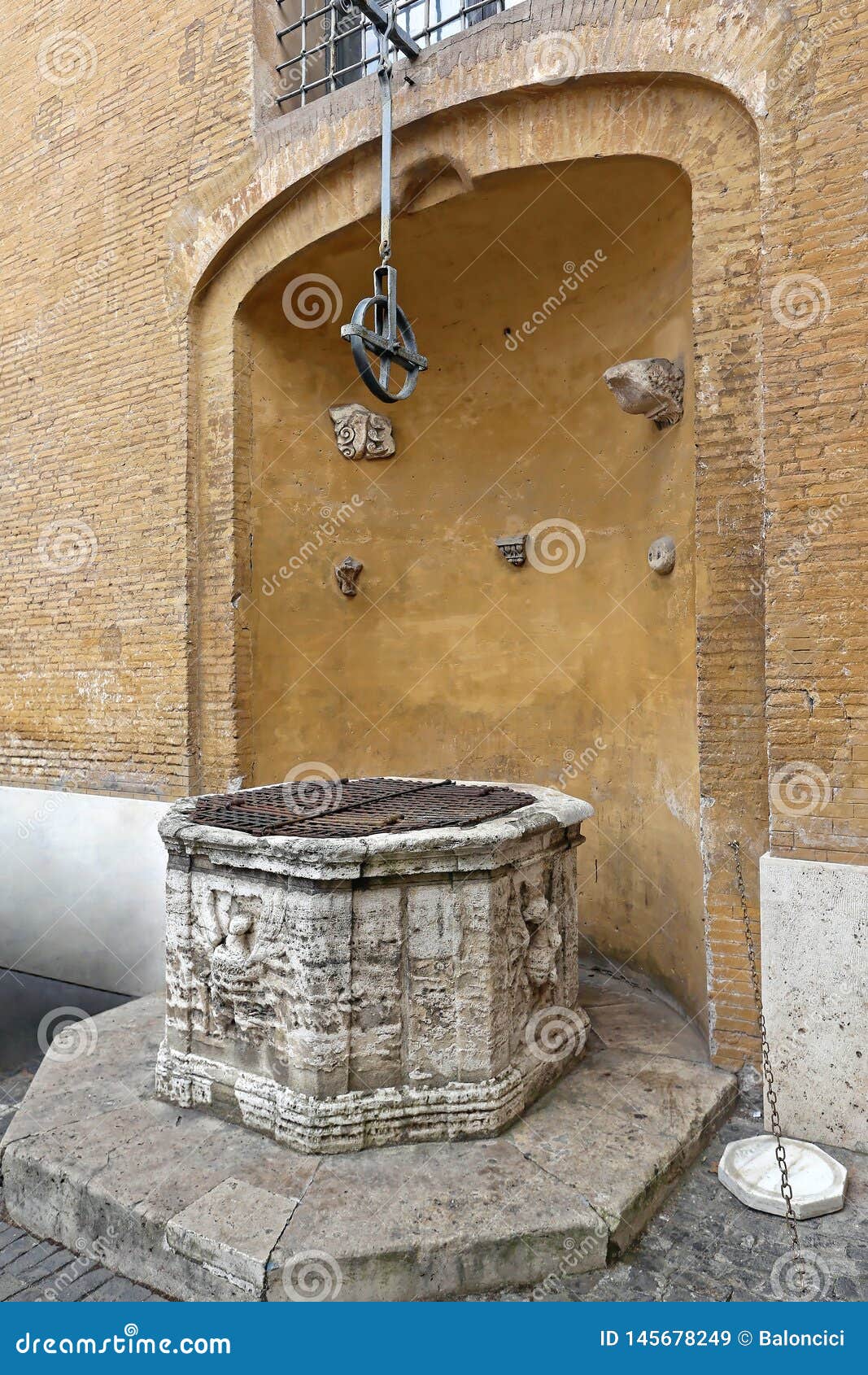 Water Well Rome stock image. Image of water, pulley - 145678249