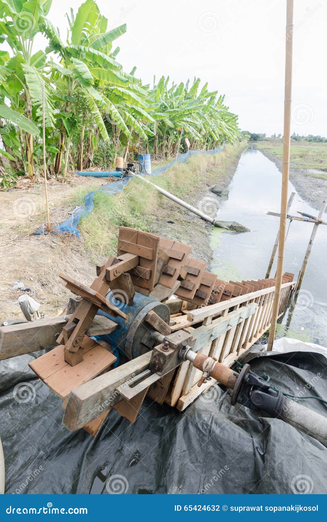 Water Wheel for Catch Fish Vintage Stock Photo - Image of nature ...