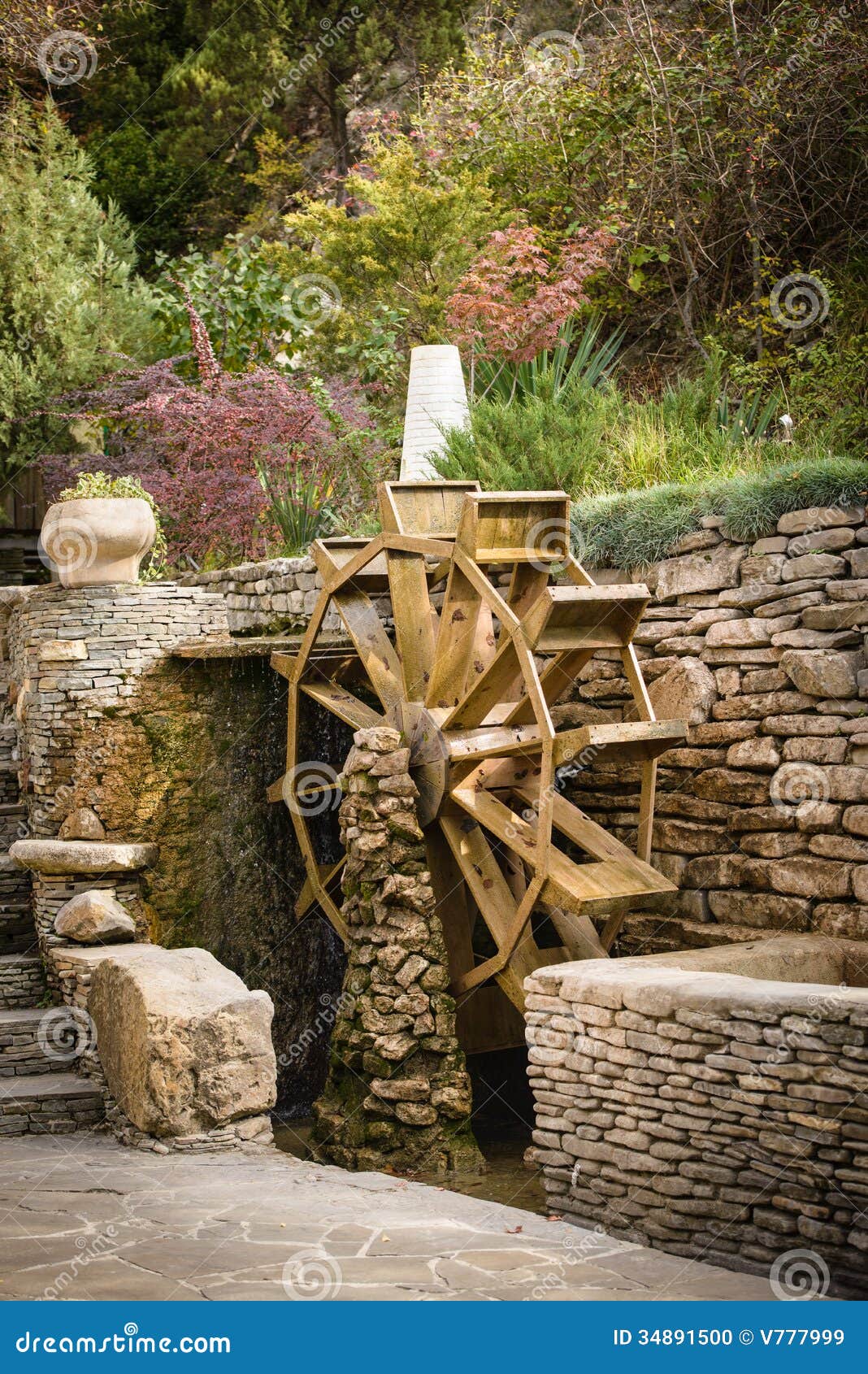 Water wheel stock photo. Image of barn, house, landmark - 34891500