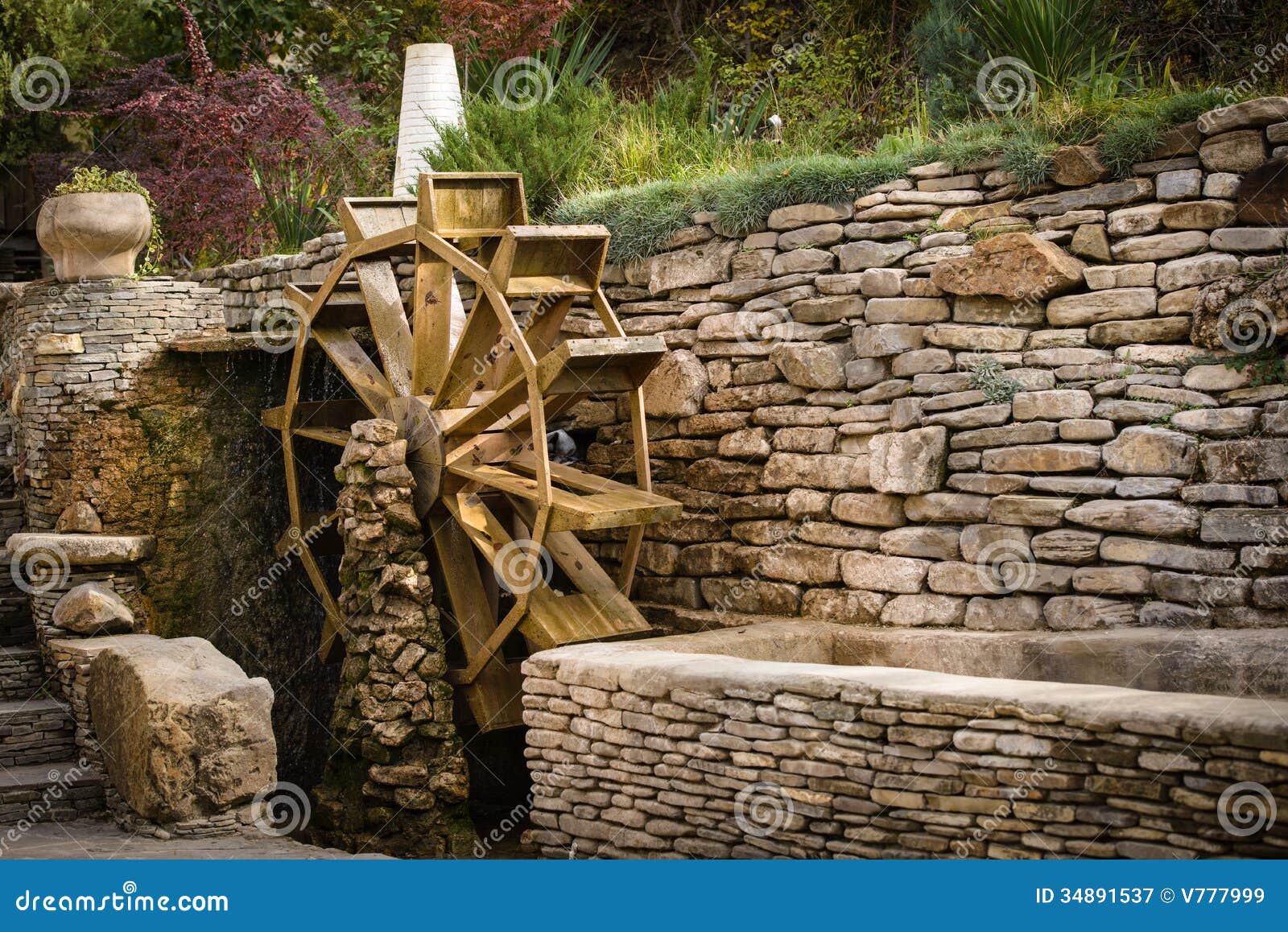 Water wheel stock image. Image of landmark, historic - 34891537