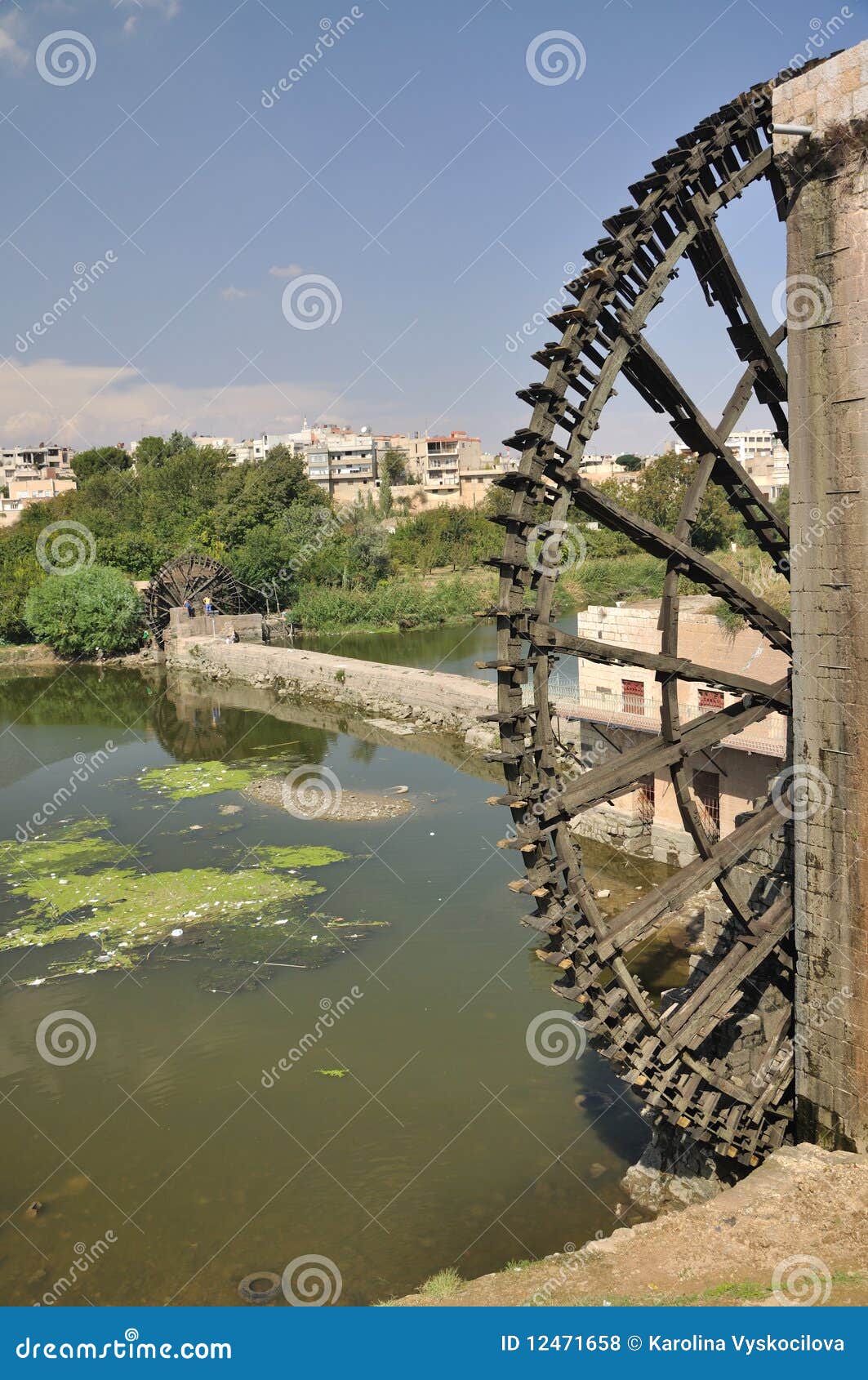Water-wheel, Hama, Syria stock photo. Image of famous - 12471658