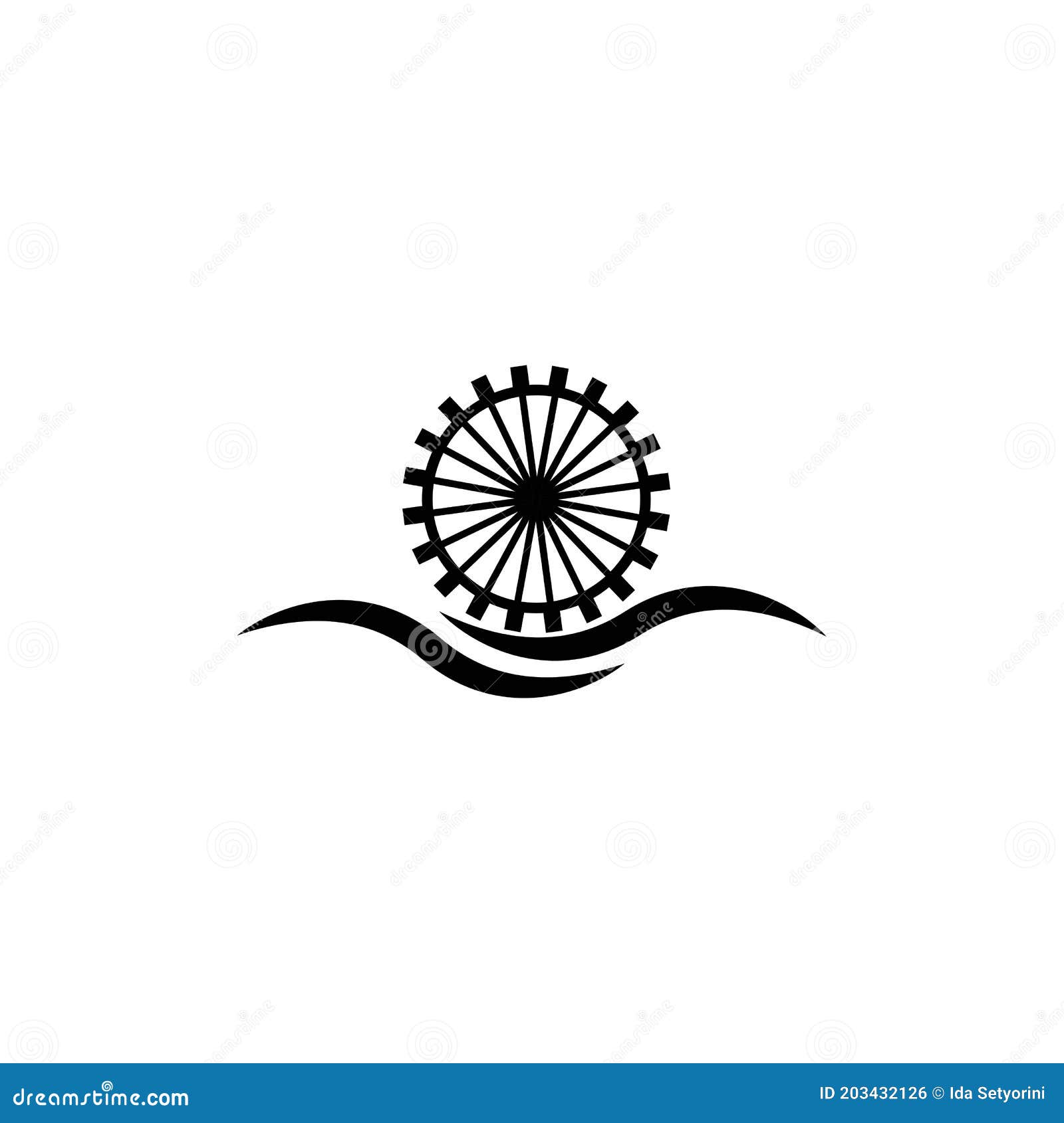 00water wheel logo stock vector. Illustration of business - 203432126