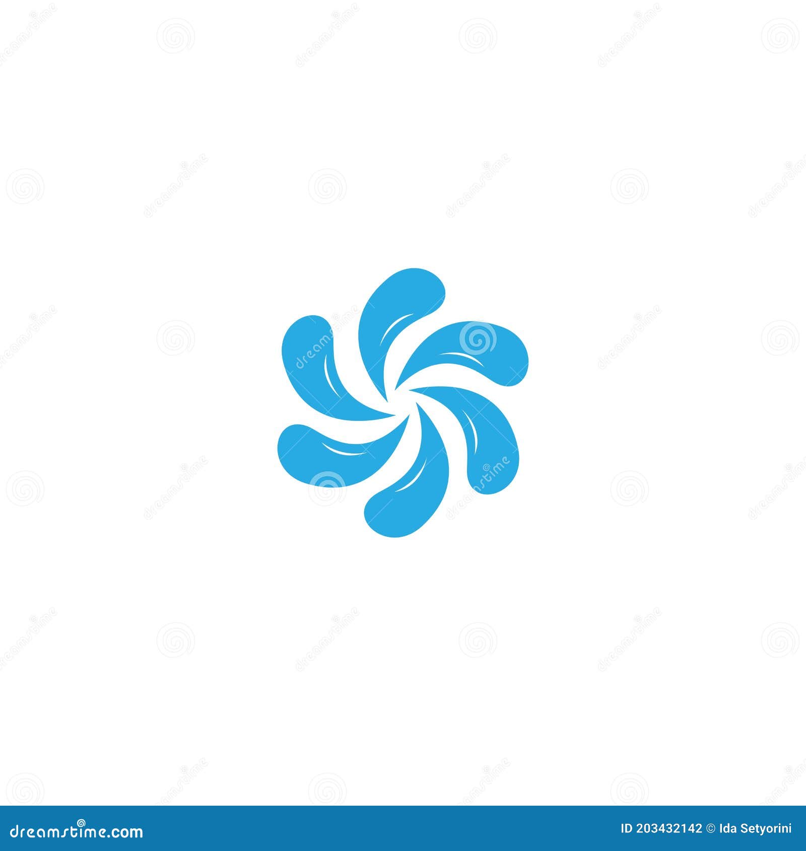 Water wheel logo stock vector. Illustration of environment - 203432142