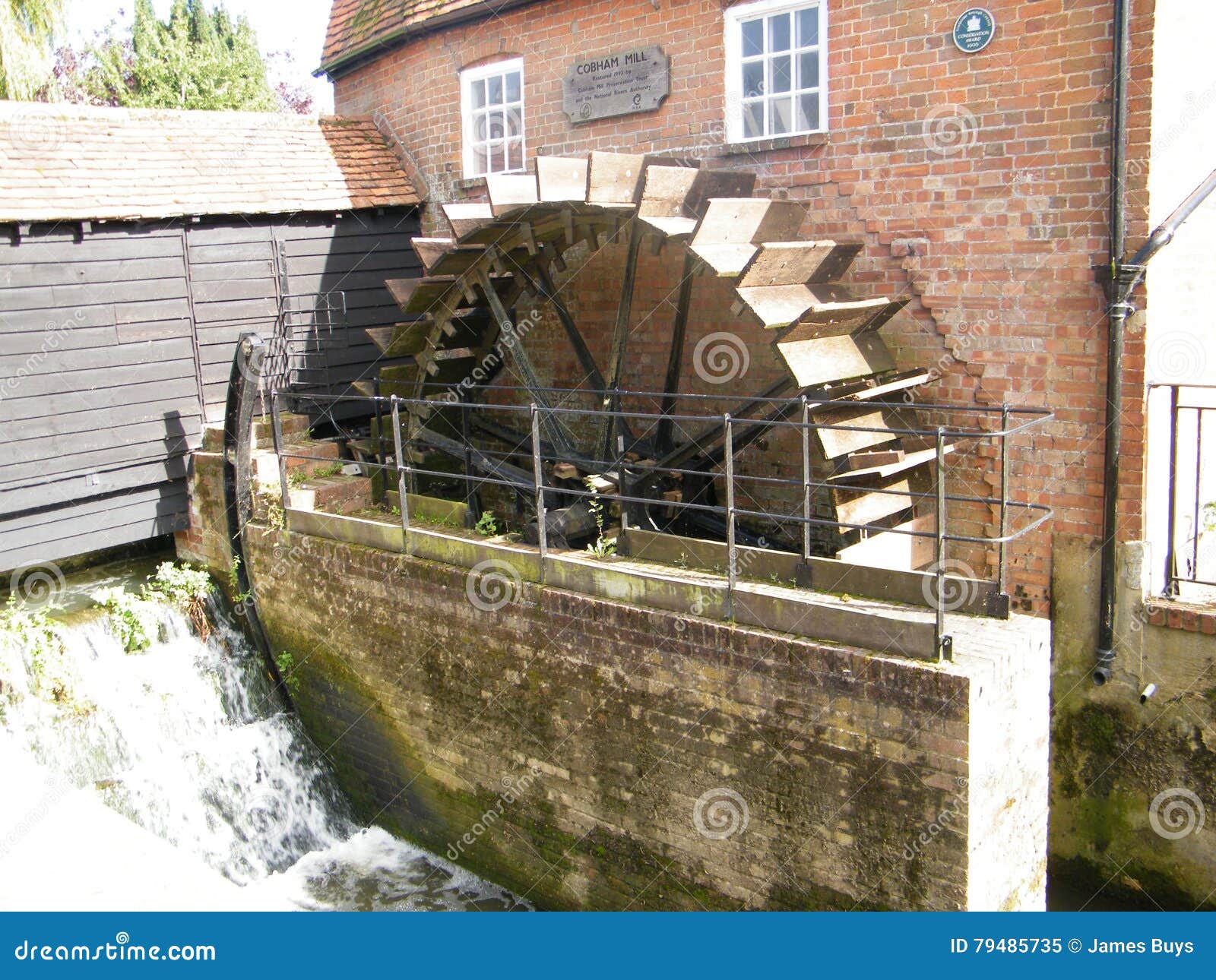 Water wheel stock image. Image of england, tranquil, historic - 79485735