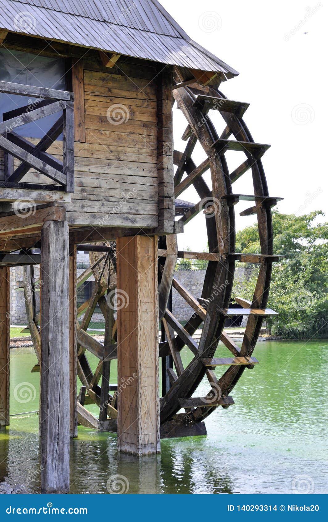 Water Wheel Water Mill. Vintage Machinery in Use Stock Photo - Image of ...