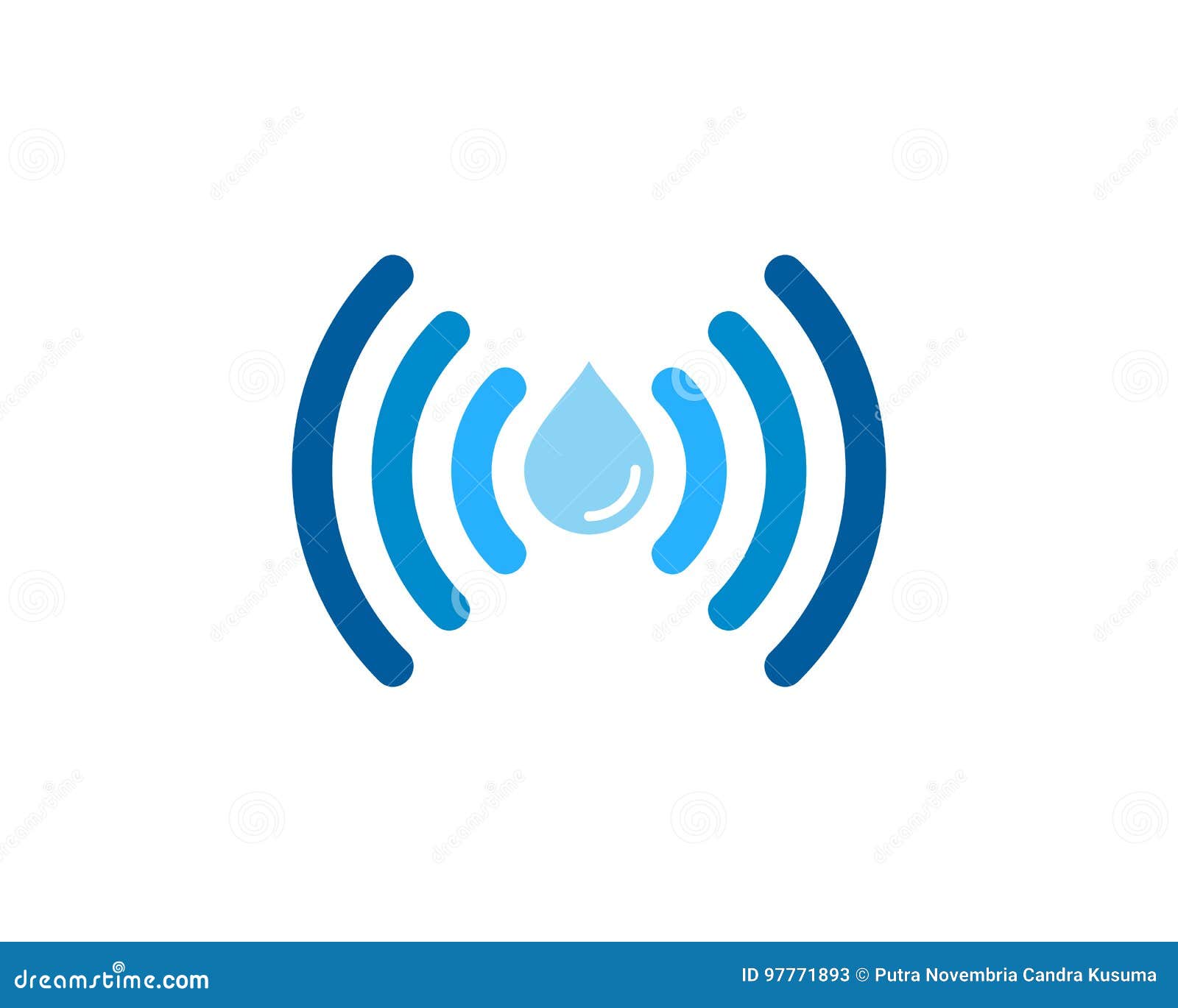 Water Wifi Icon Logo Design Element Stock Vector - Illustration of ...