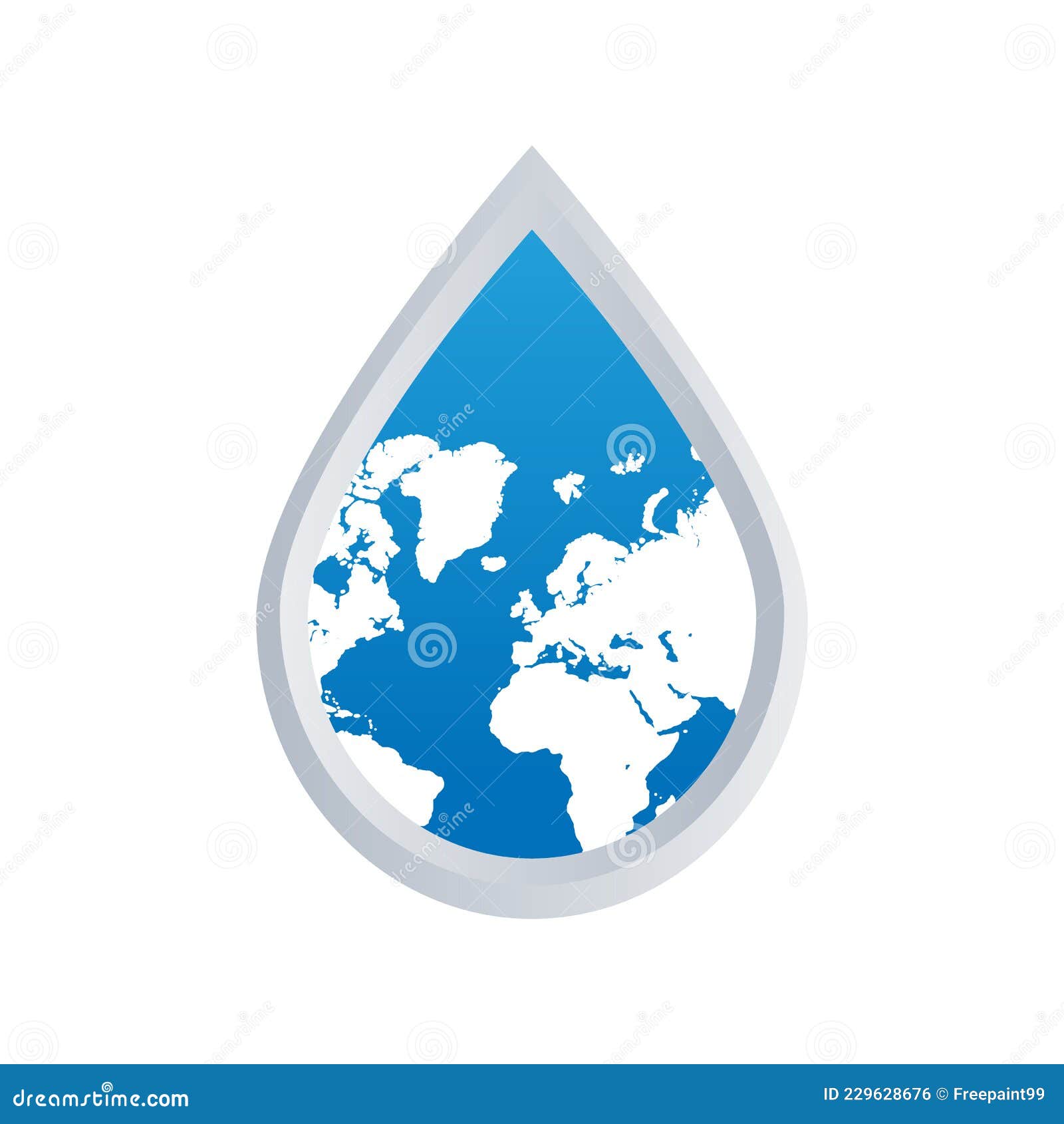 Water and World Illustrations Flat Design, Suitable for World Water Day ...