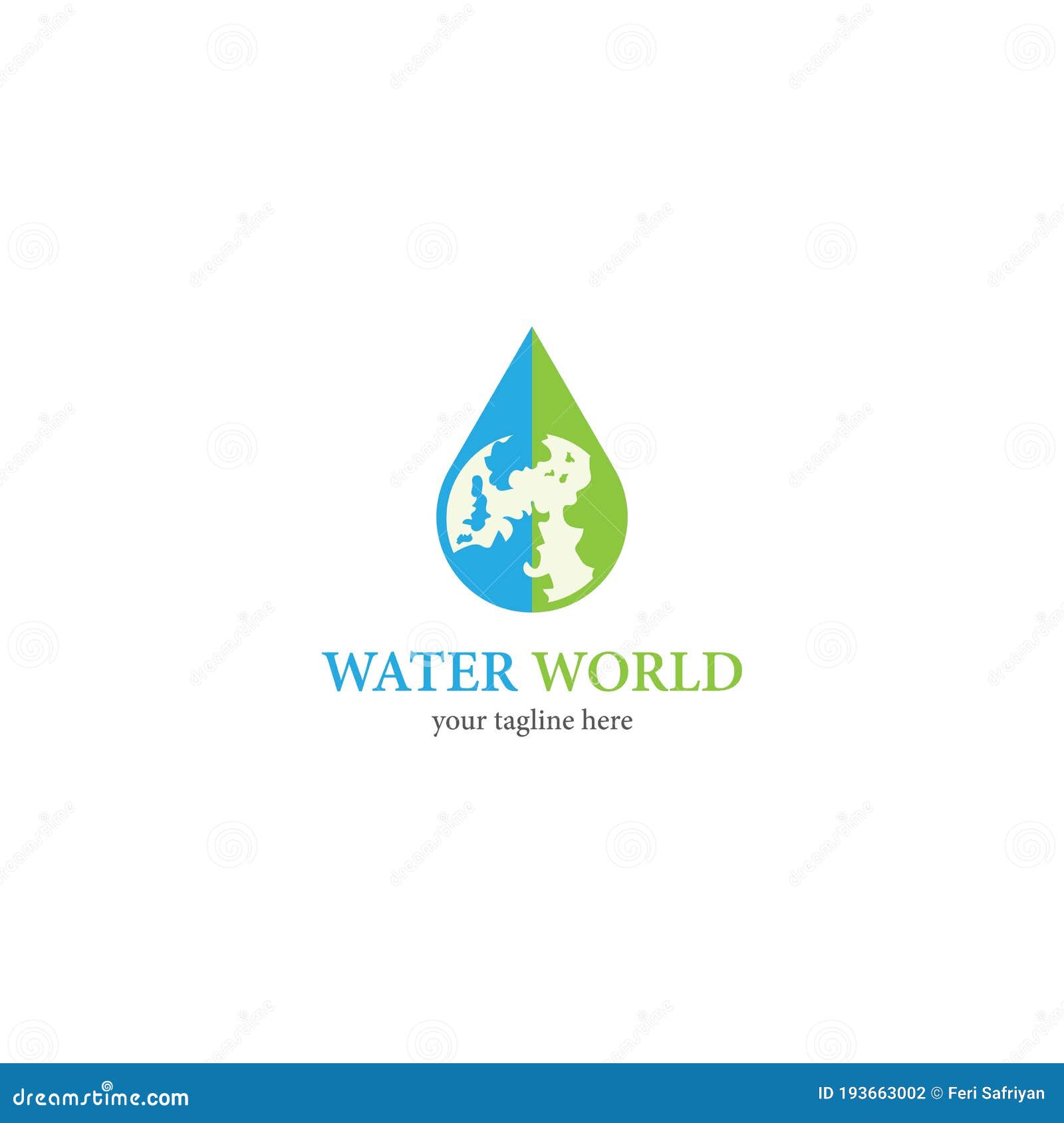 Water world logo template stock illustration. Illustration of creative ...