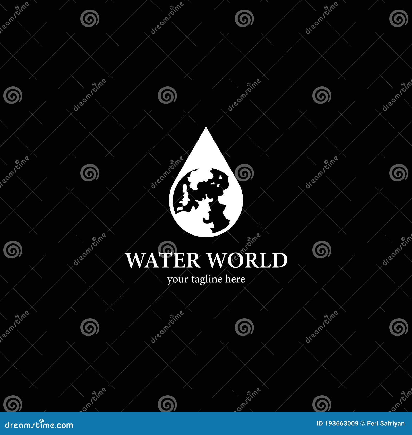 Water world logo template stock illustration. Illustration of ...