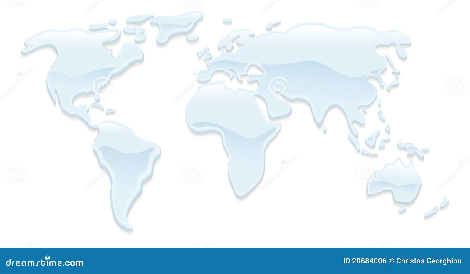 Water World Map Illustration Stock Vector - Illustration of nature ...