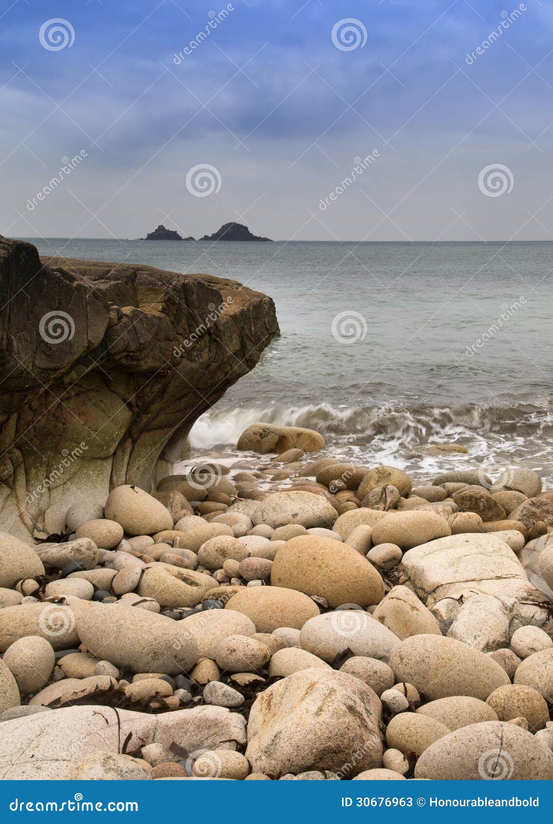 Water Worn Ancient Rocks Detail on Beach Stock Image - Image of brisons ...
