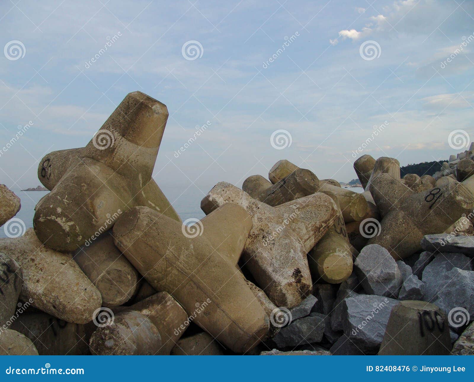 Waterbreak stock photo. Image of stone, outdoors, safety - 82408476