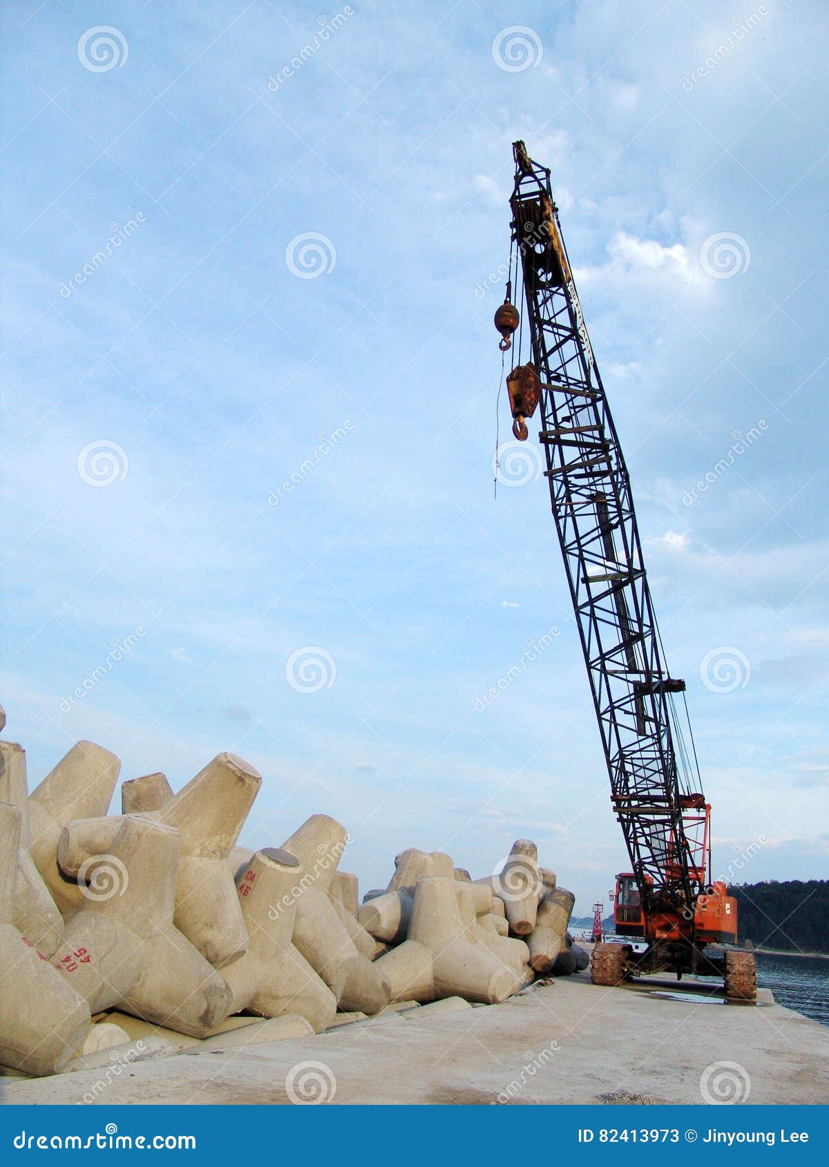 Waterbreak editorial stock photo. Image of safety, stone - 82413973