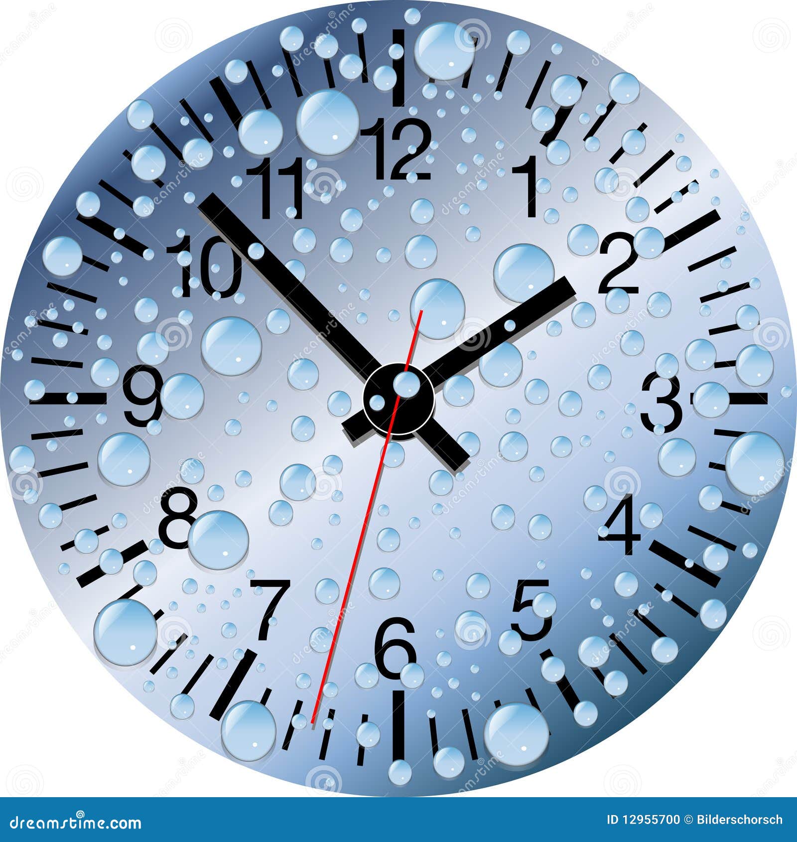 Waterclock stock vector. Illustration of clock, light - 12955700