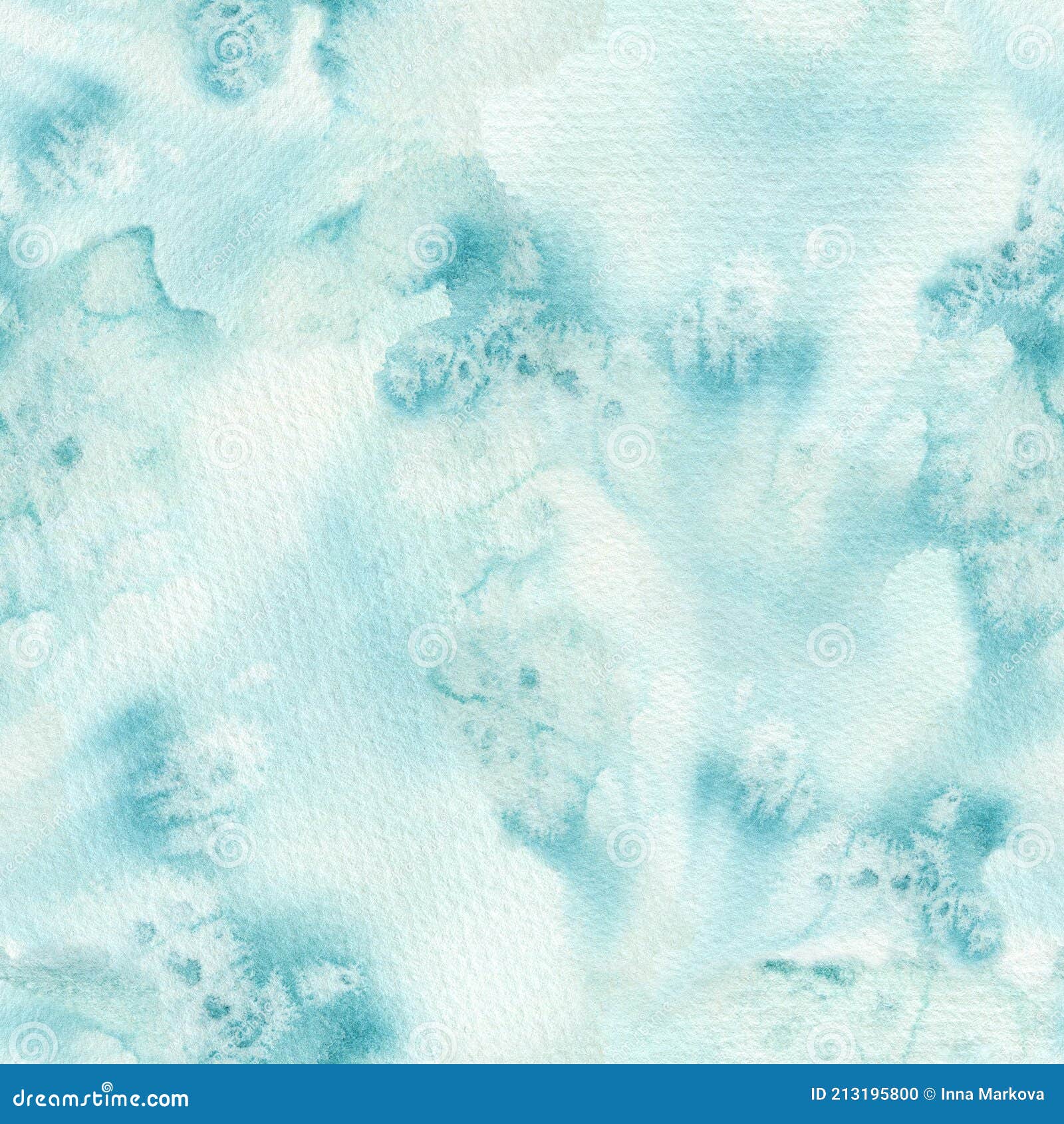 Abstract Blue Watercolor Seamless Pattern. Stock Illustration ...