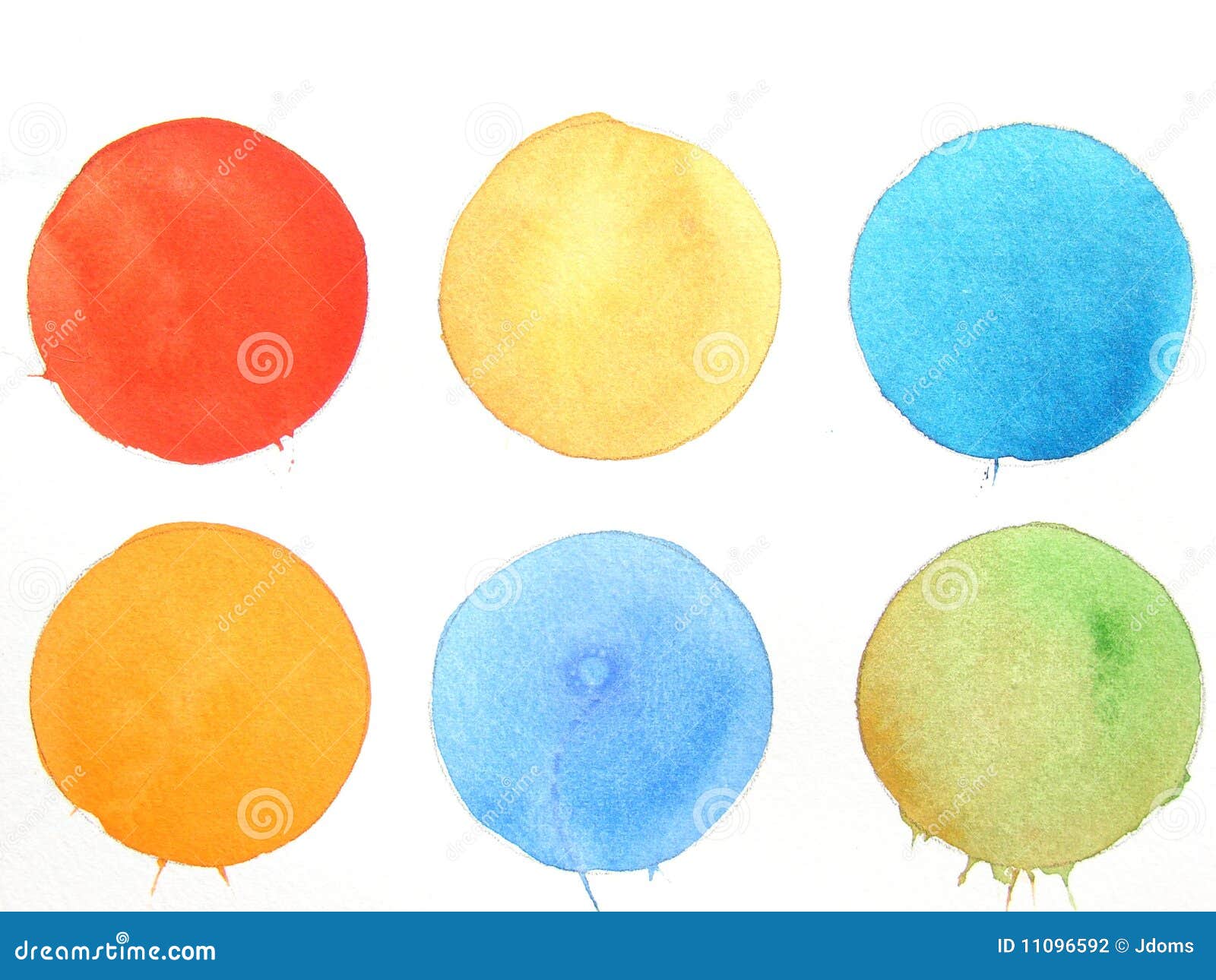 Watercolor Abstract Background Circles Stock Illustration ...