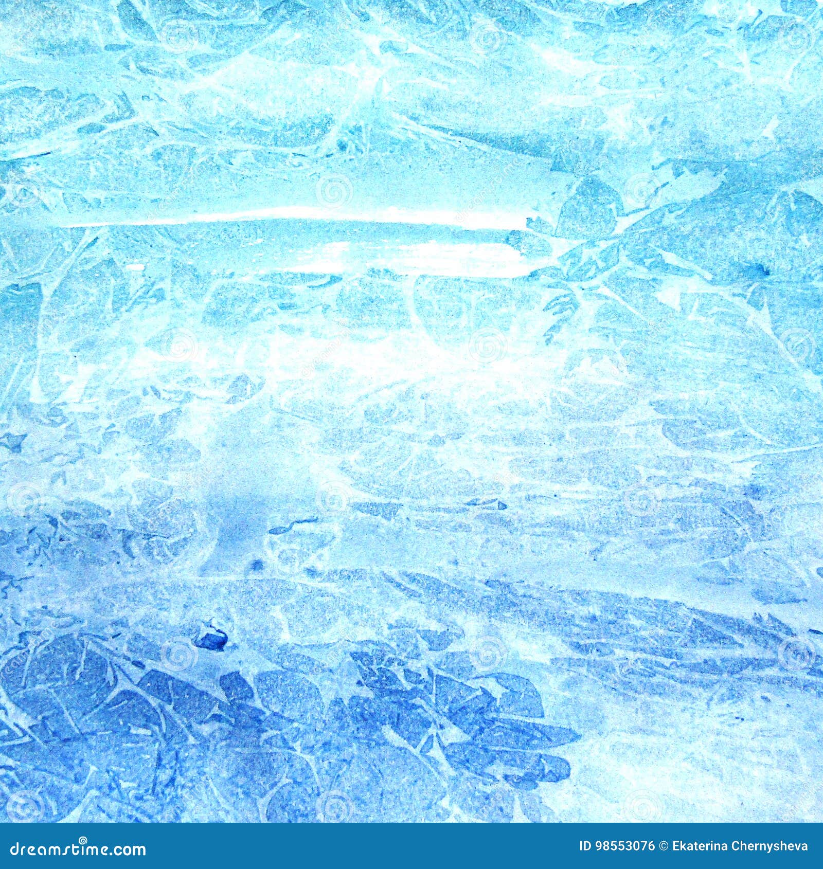 Watercolor Abstract Blue Background Stock Illustration - Illustration ...