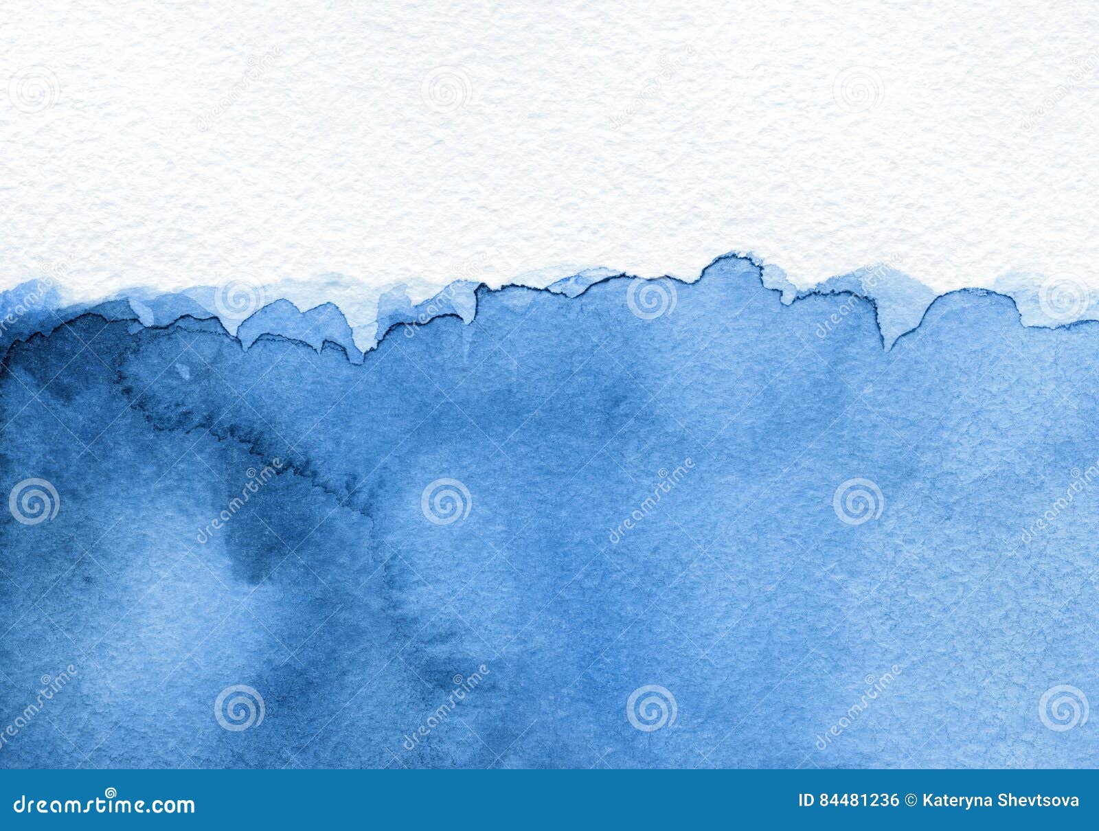 Watercolor Abstract Blue Background Stock Illustration - Illustration ...