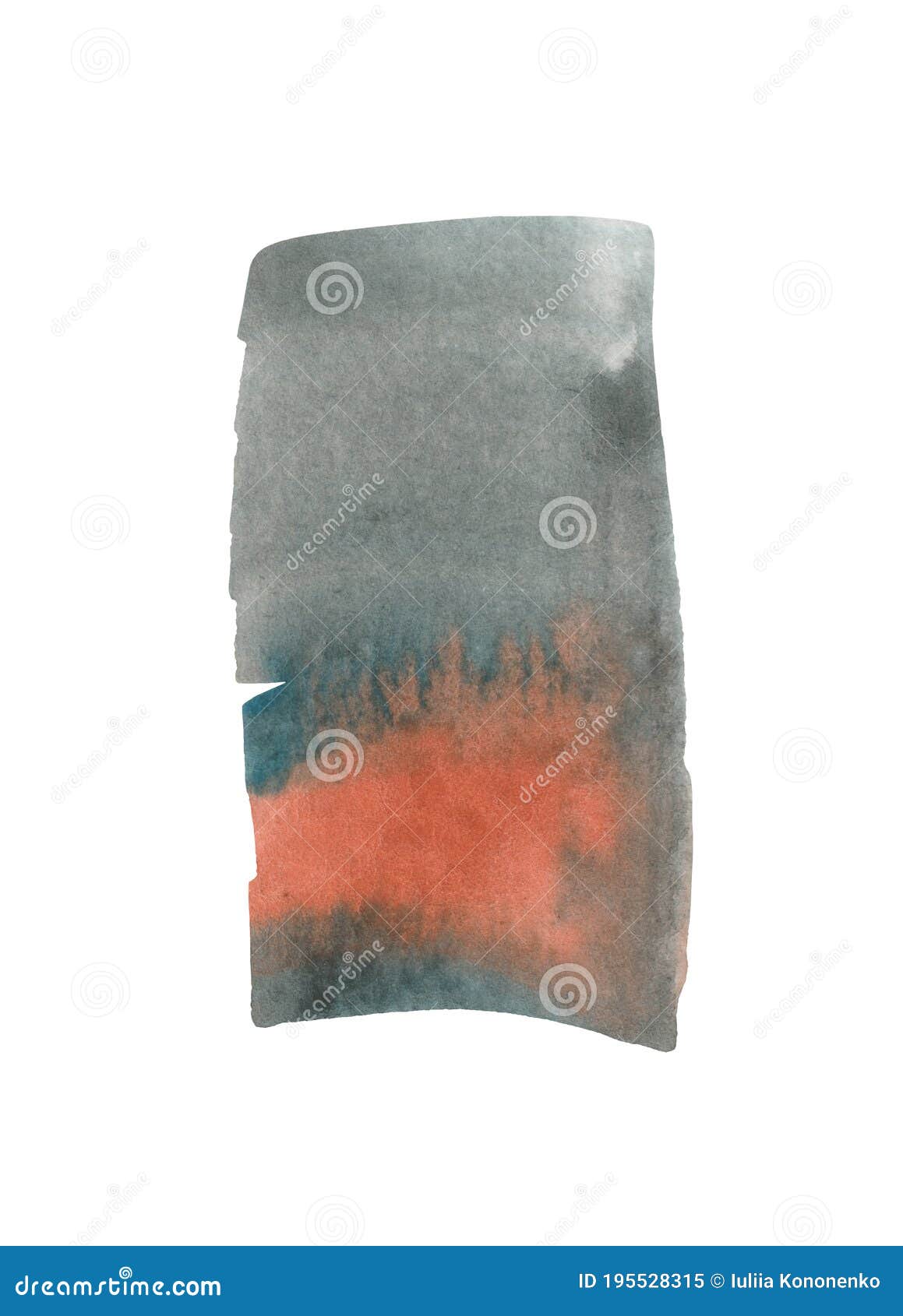 Watercolor Abstract Brush Stroke. Isolation Stock Illustration ...