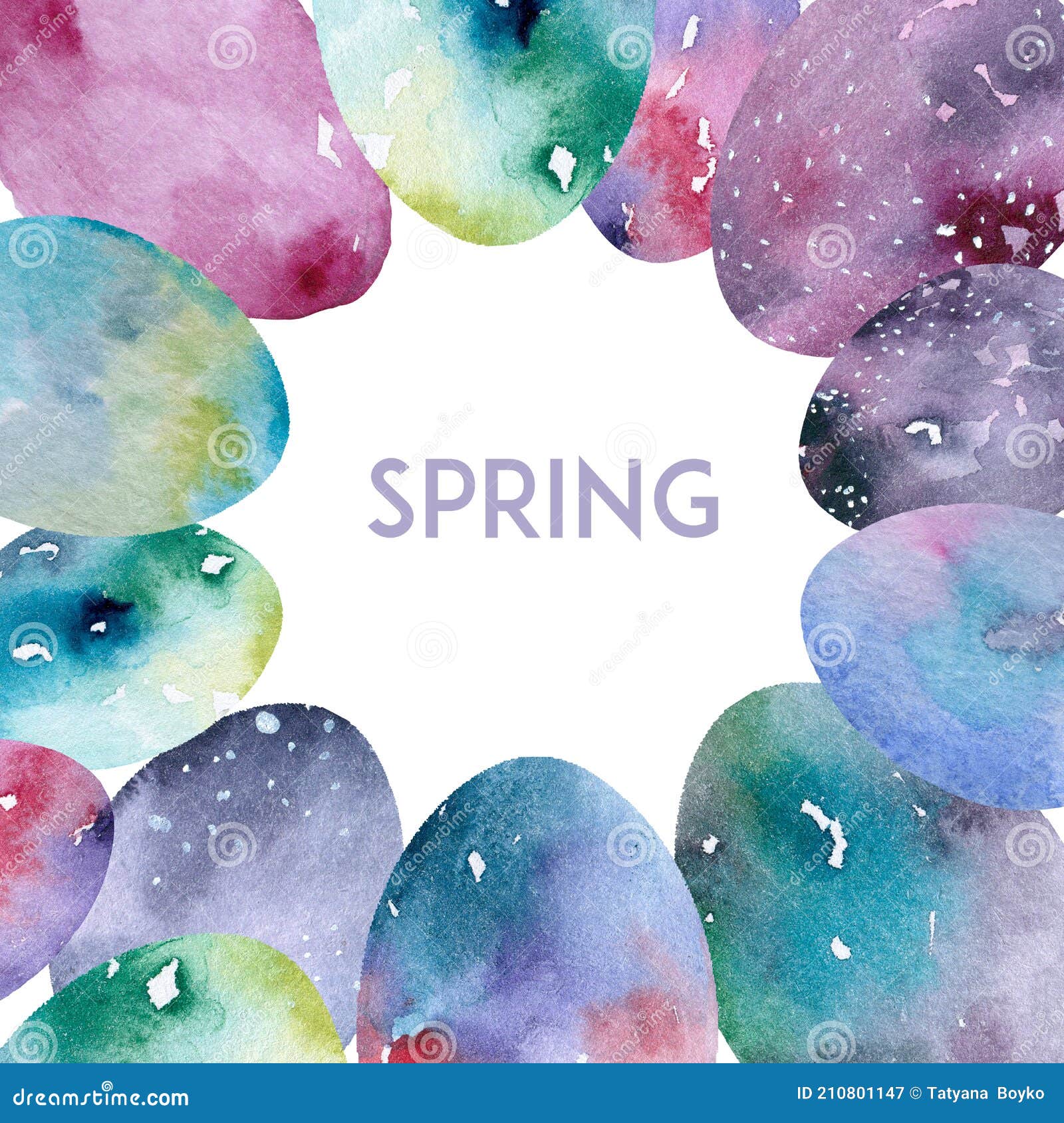 Background Illustration Featuring Easter Eggs Colorful Modern Easter ...