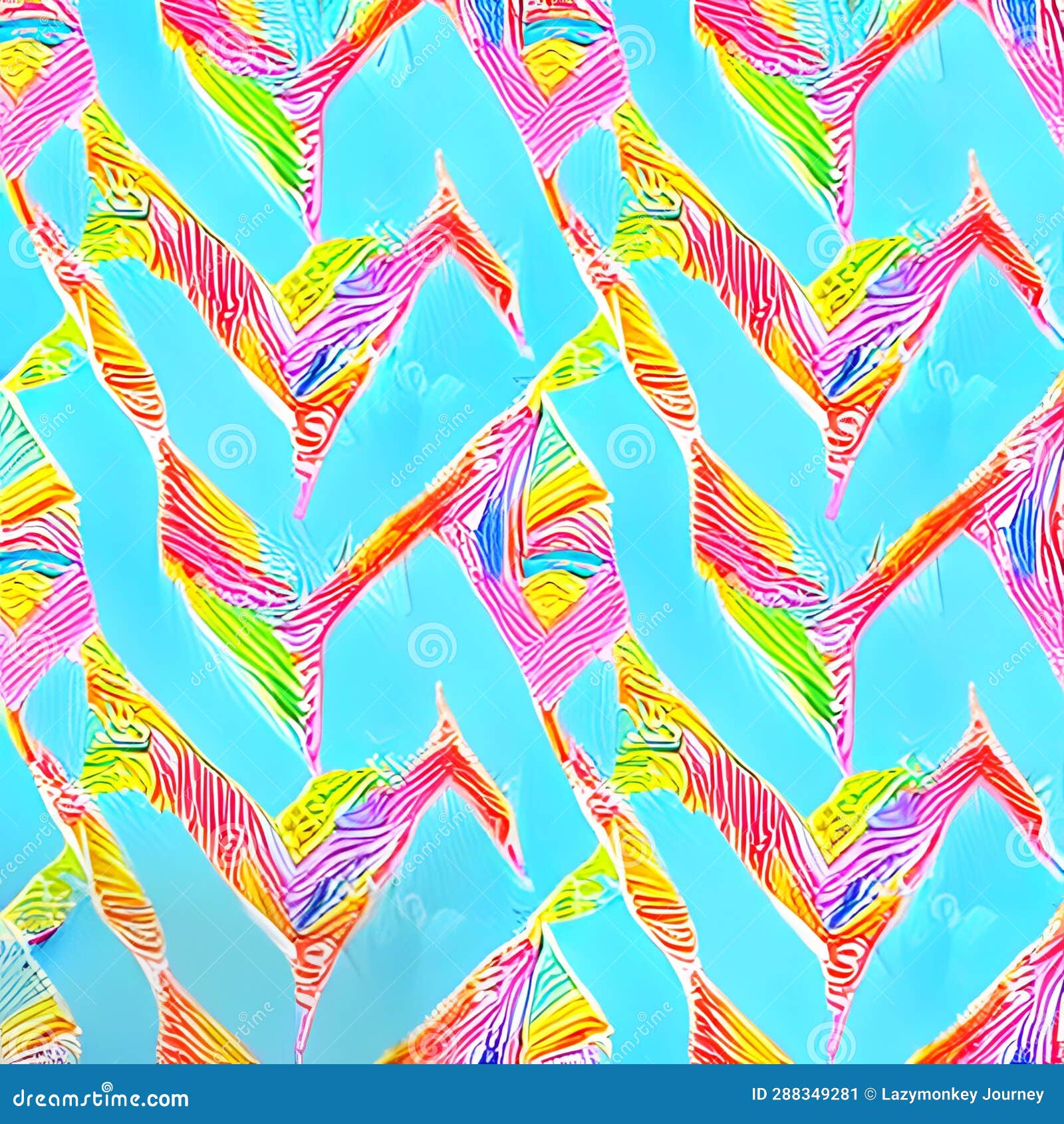 Watercolor Abstract Full Frame of Line Art Pattern Stock Illustration ...