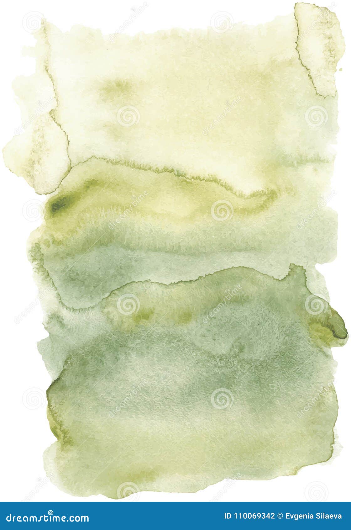 Watercolor Abstract Green Background with Washes Vector Illustration ...