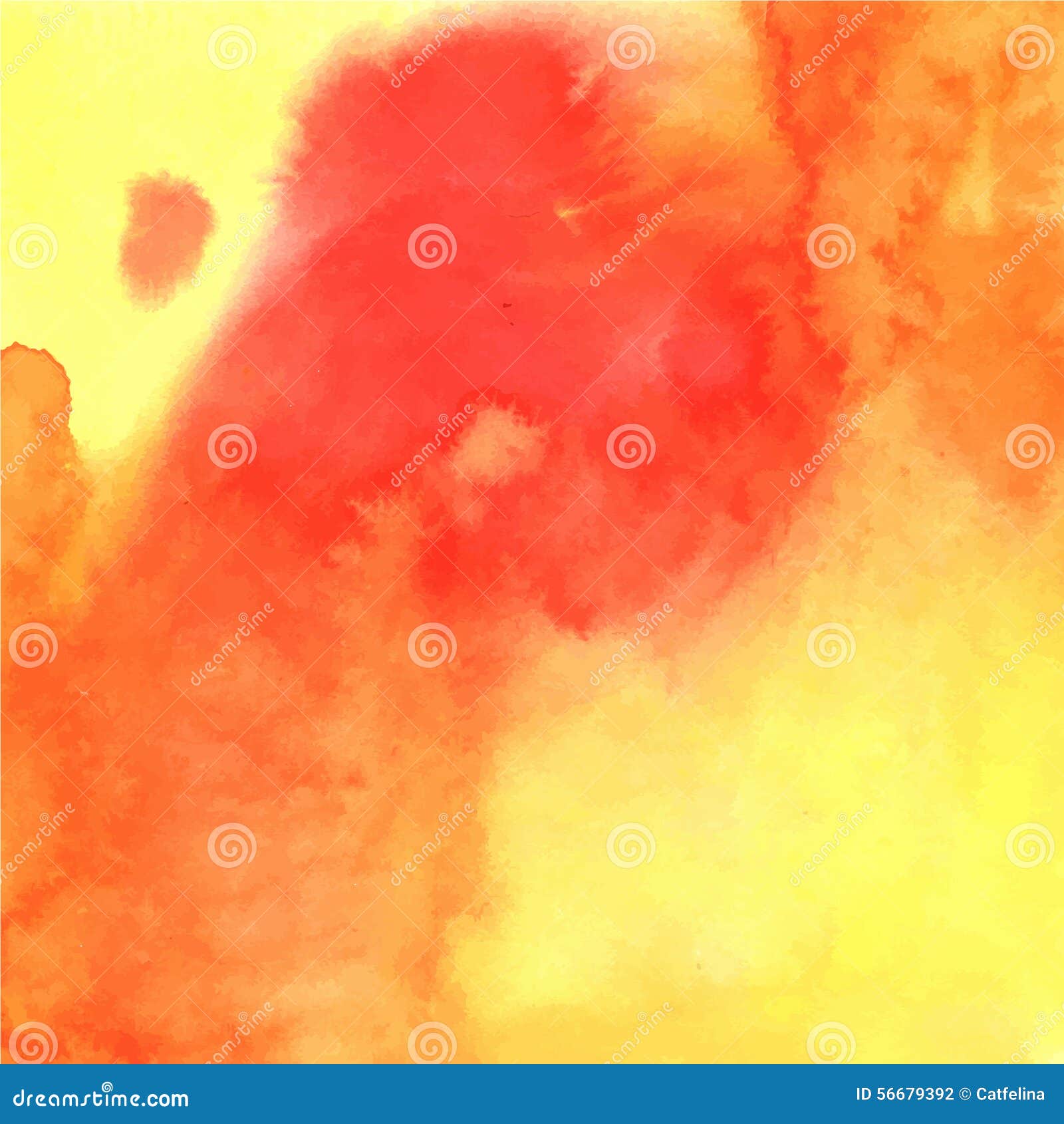 Watercolor Abstract Orange Hand Drawn Background Stock Vector ...